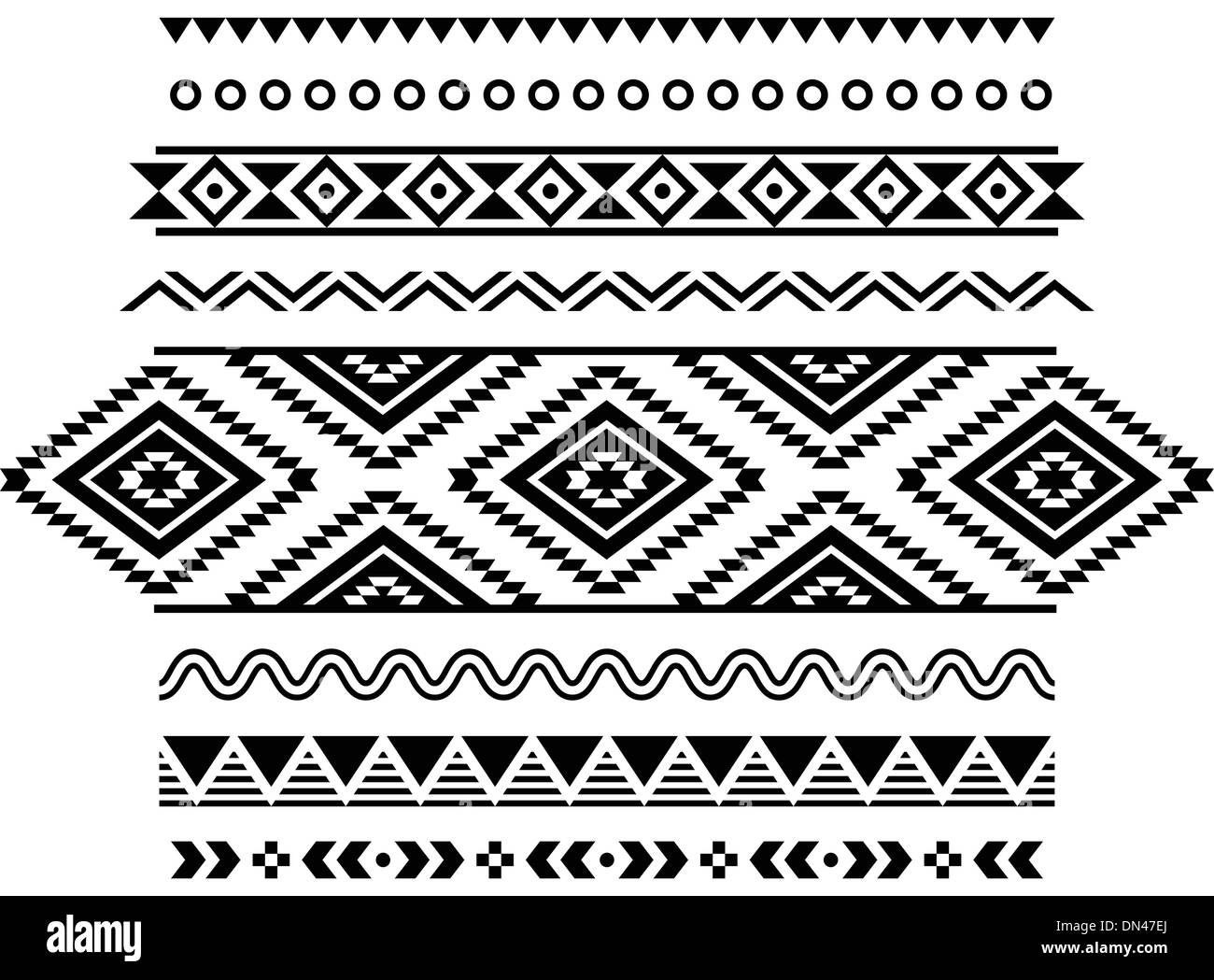 Black Aztec Background
