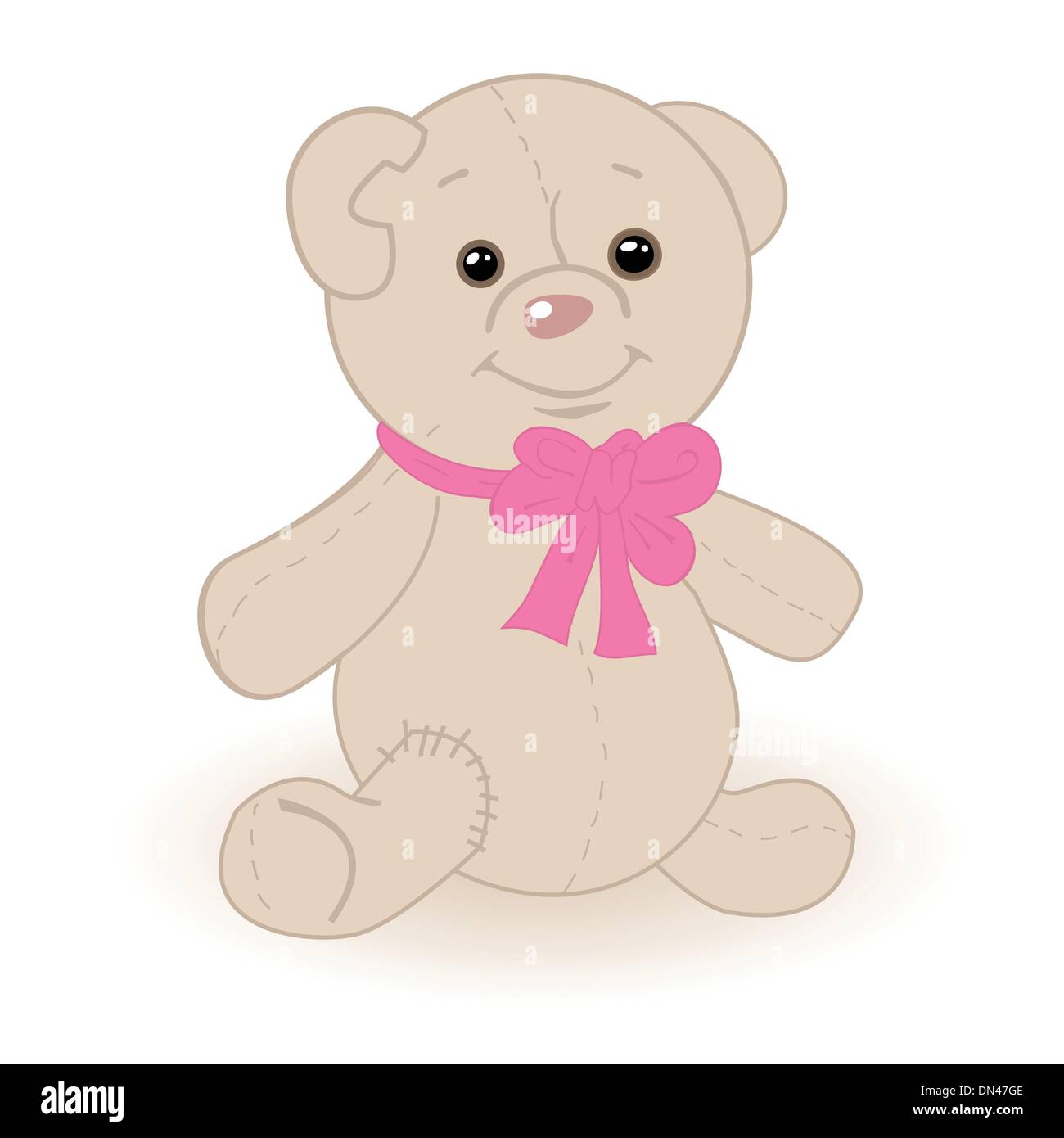 Cute grey teddy bear with patch Stock Vector Image & Art - Alamy