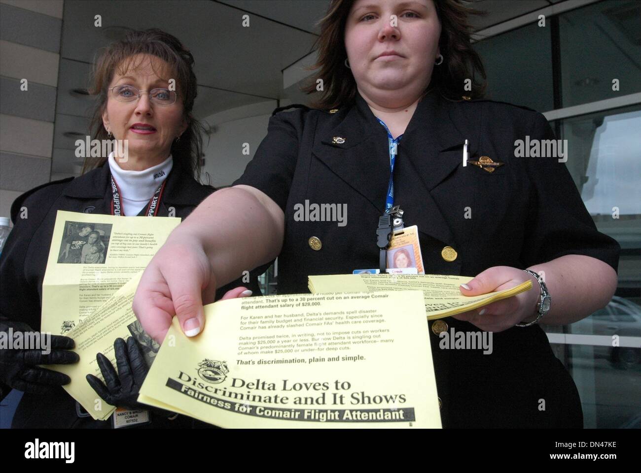 Mar 10, 2006 - Hebron, Kentucky, USA - Comair flight attendents NANCY ...