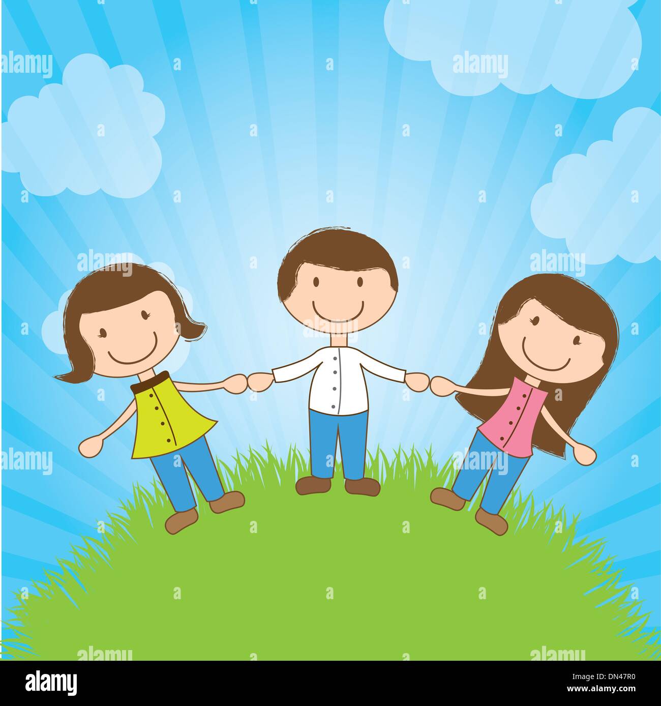 Beautiful to see kids active Stock Vector Images - Alamy