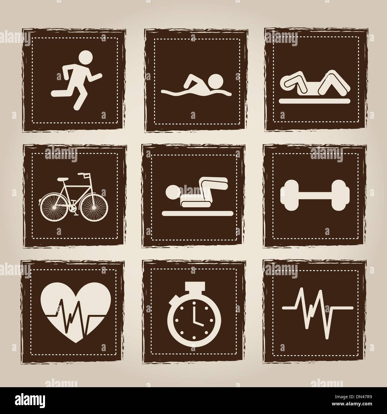 health and sport icons Stock Vector Image & Art - Alamy