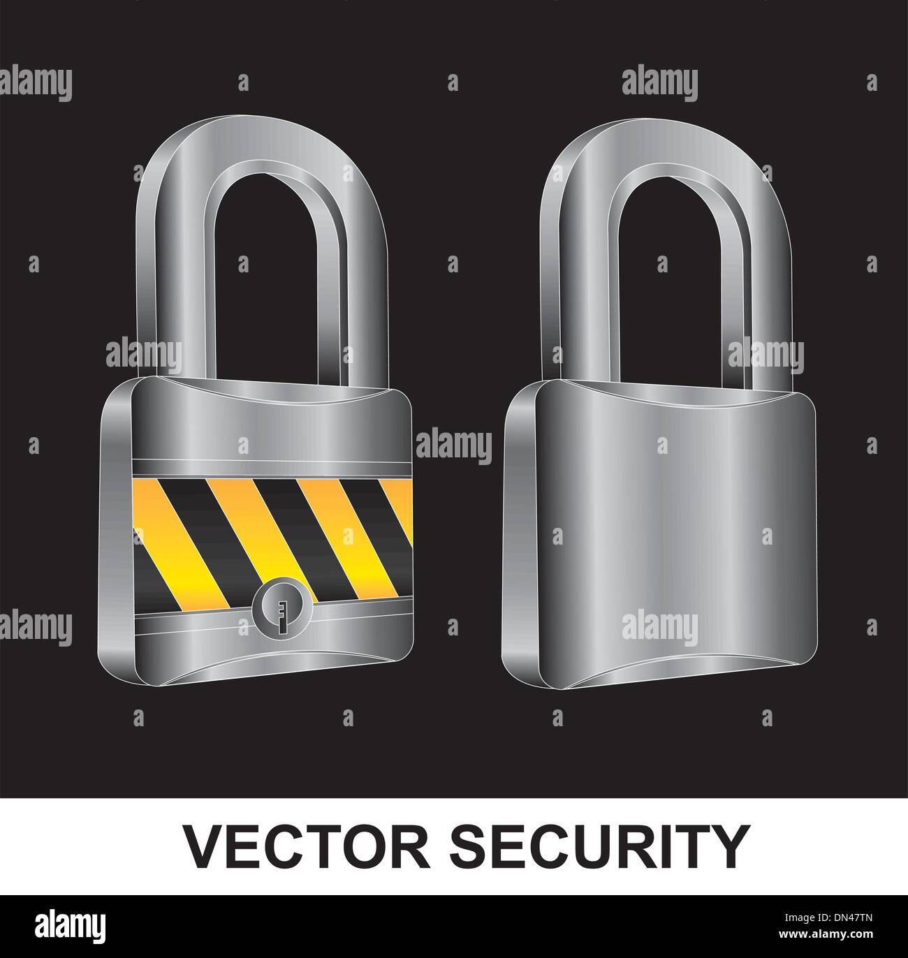 Chrome combination padlock Stock Vector Images - Alamy