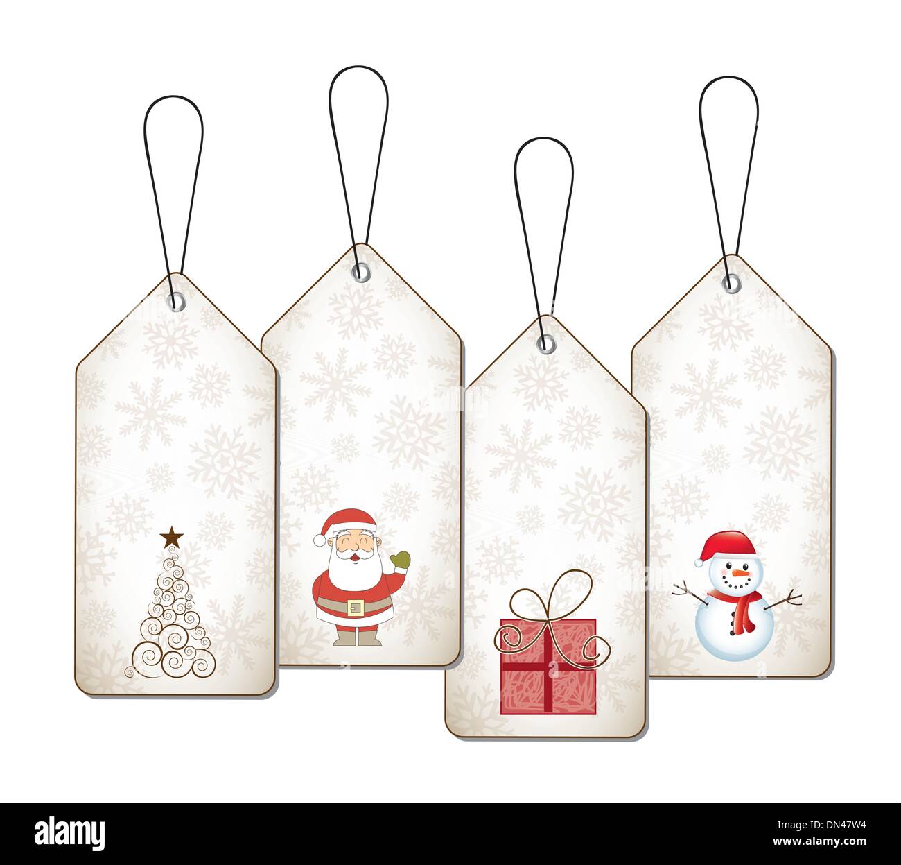 Christmas tags vector vectors Cut Out Stock Images & Pictures - Alamy