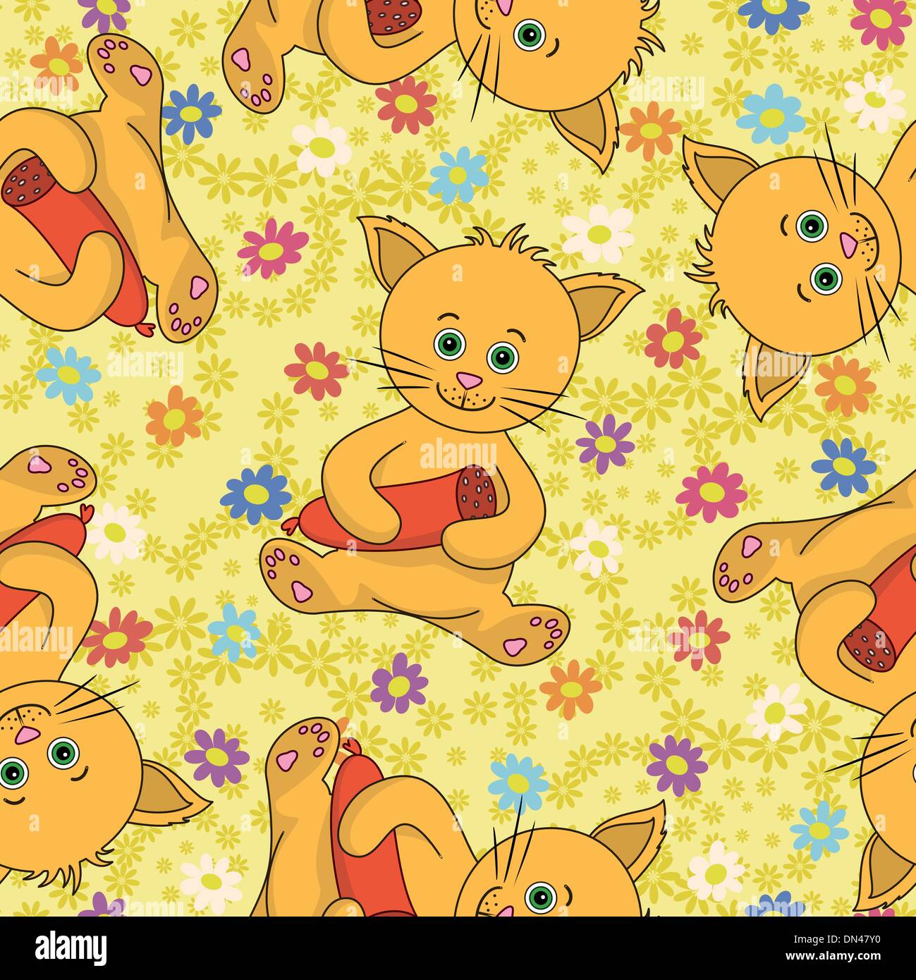 Sausage pattern vector seamless Stock Vector Images - Alamy