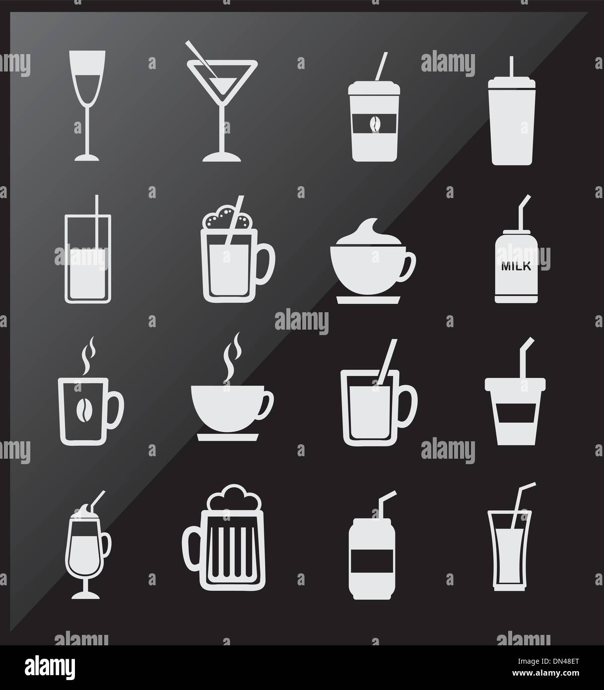Icons of drinks Stock Vector Image & Art - Alamy