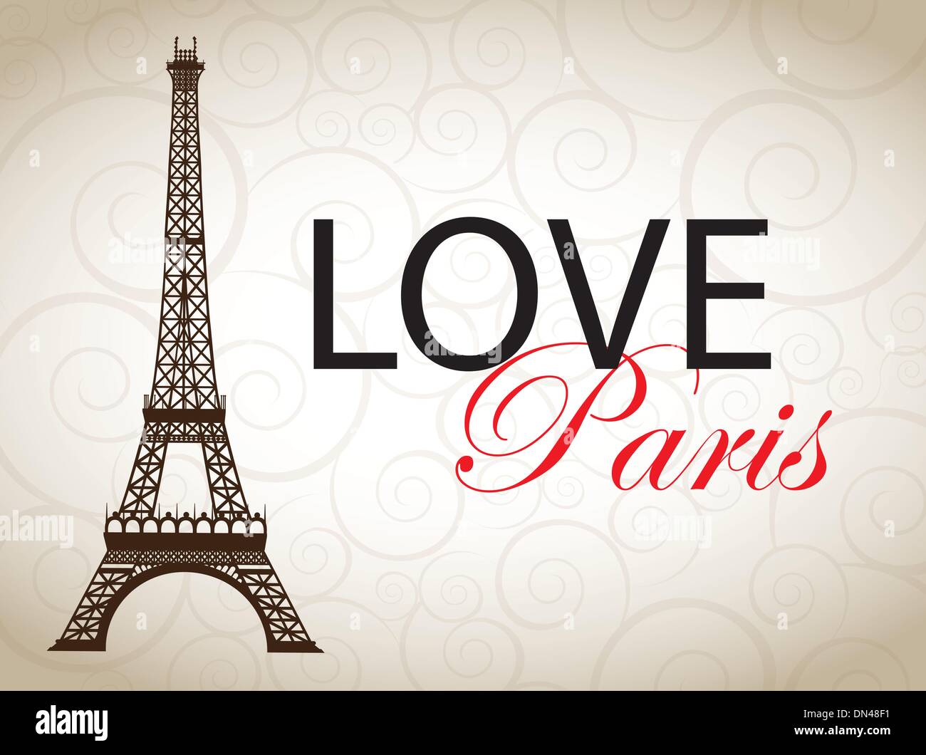 Paris paris love Stock Vector Images - Alamy