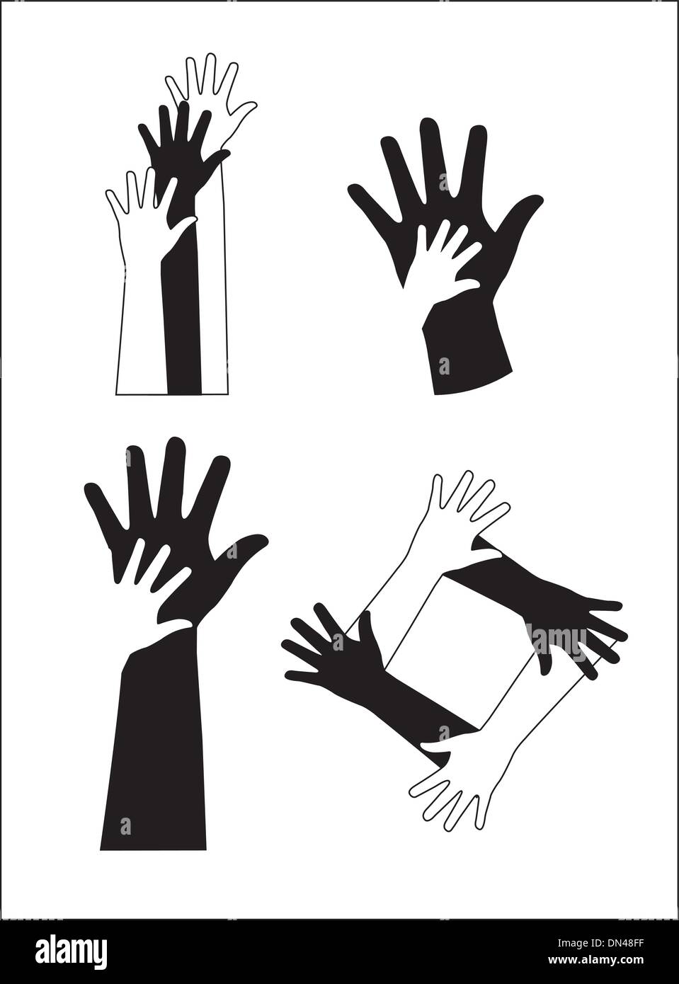 White hands Stock Vector Images - Alamy