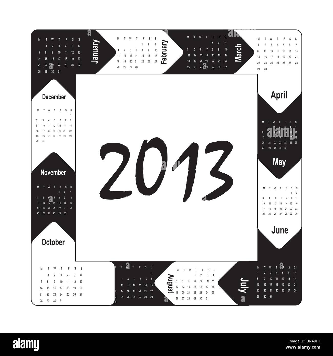 Desk calendar vector vectors Cut Out Stock Images & Pictures - Alamy