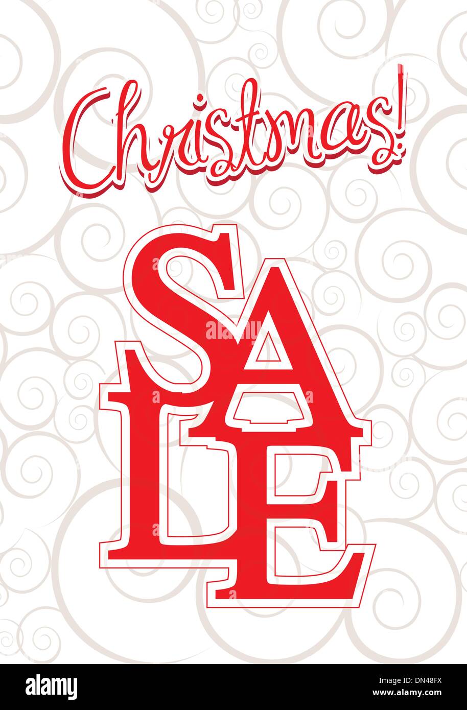 Christmas sale sign red Stock Vector Images - Alamy