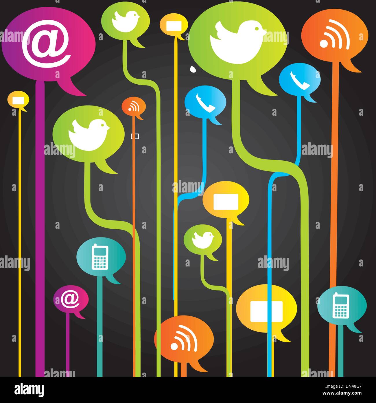 Communication icons hi-res stock photography and images - Alamy