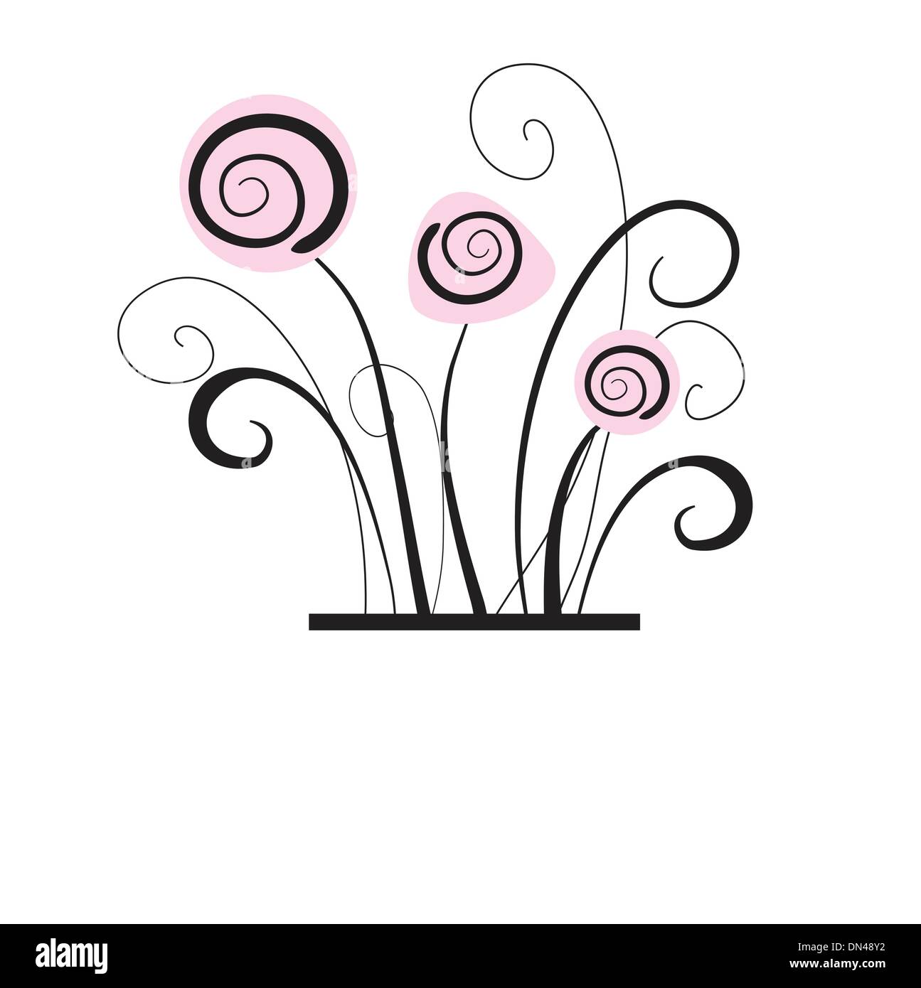 Floral design on frame Cut Out Stock Images & Pictures - Alamy