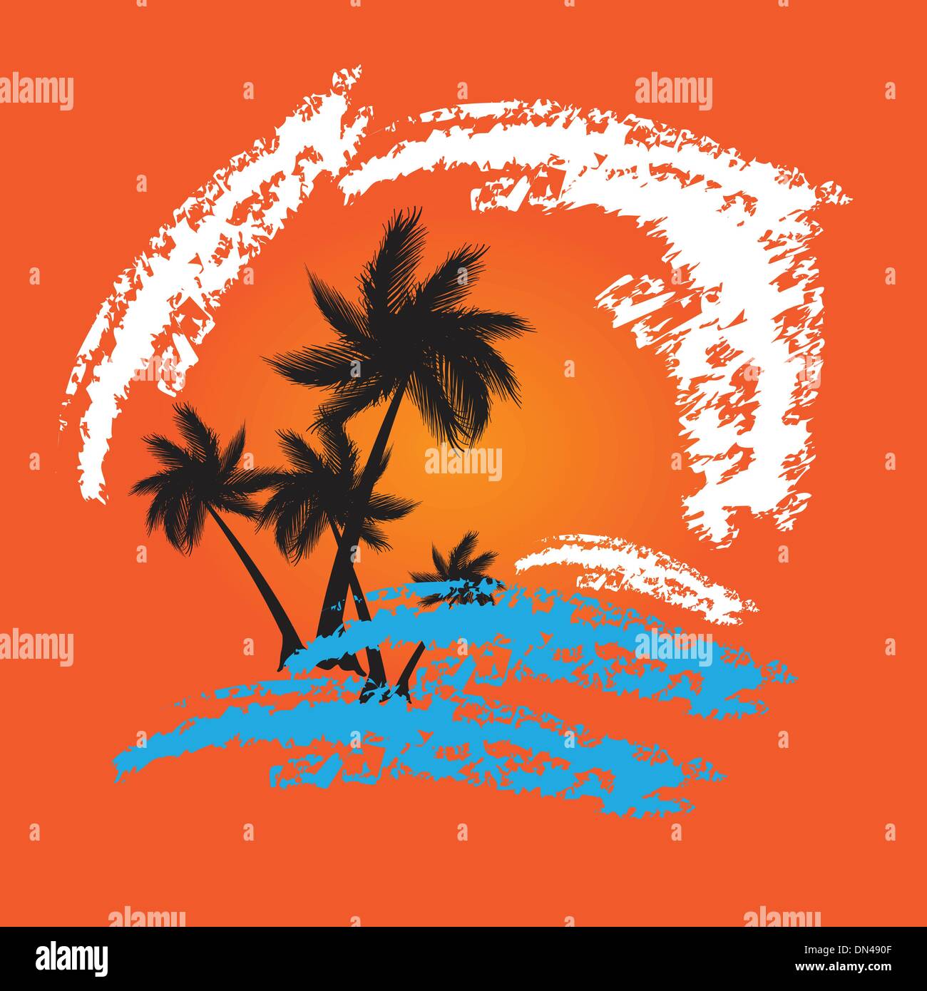 Summer background grunge beach Stock Vector Images - Alamy