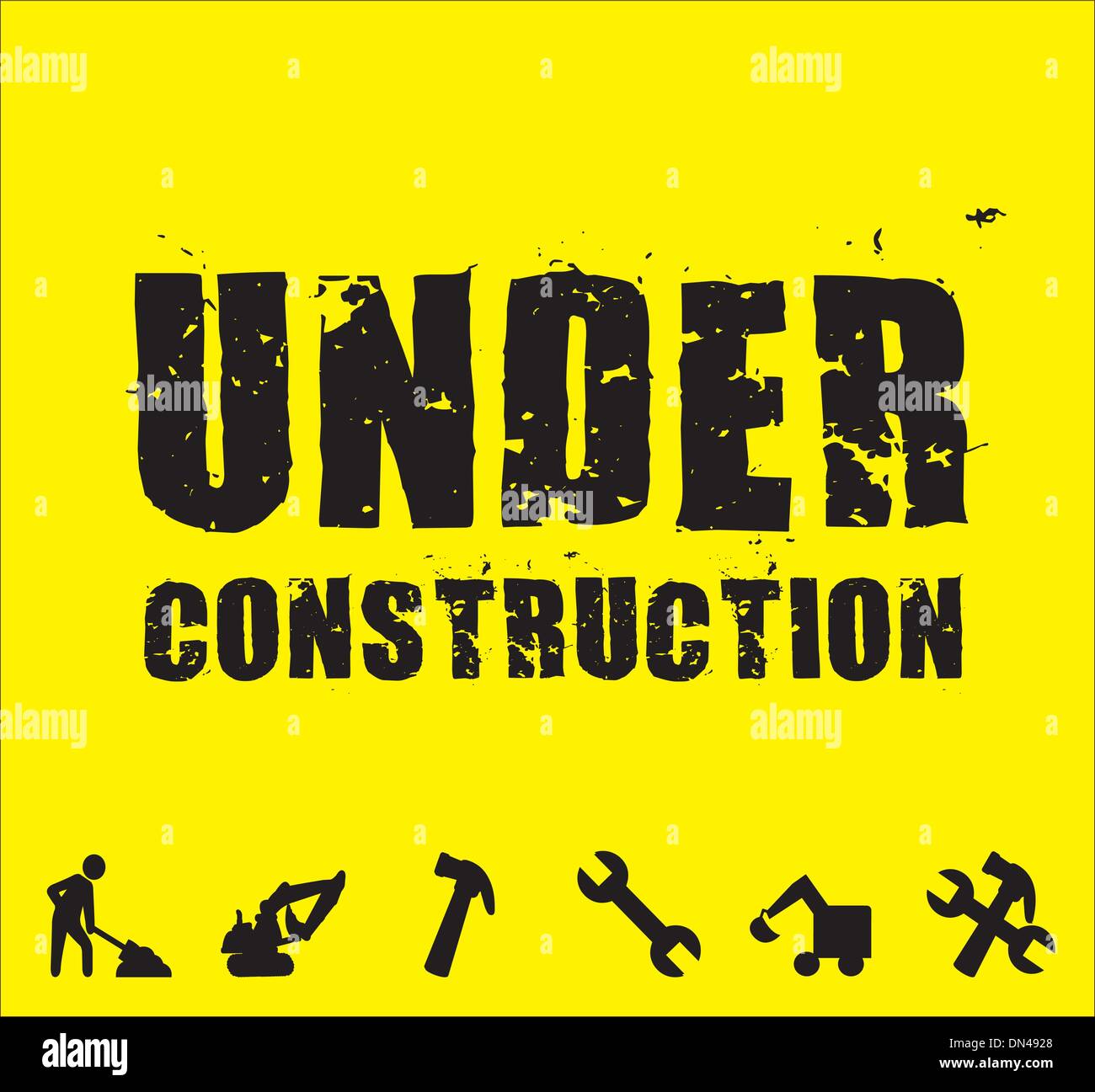 Under construction barrier Stock Vector Images - Alamy