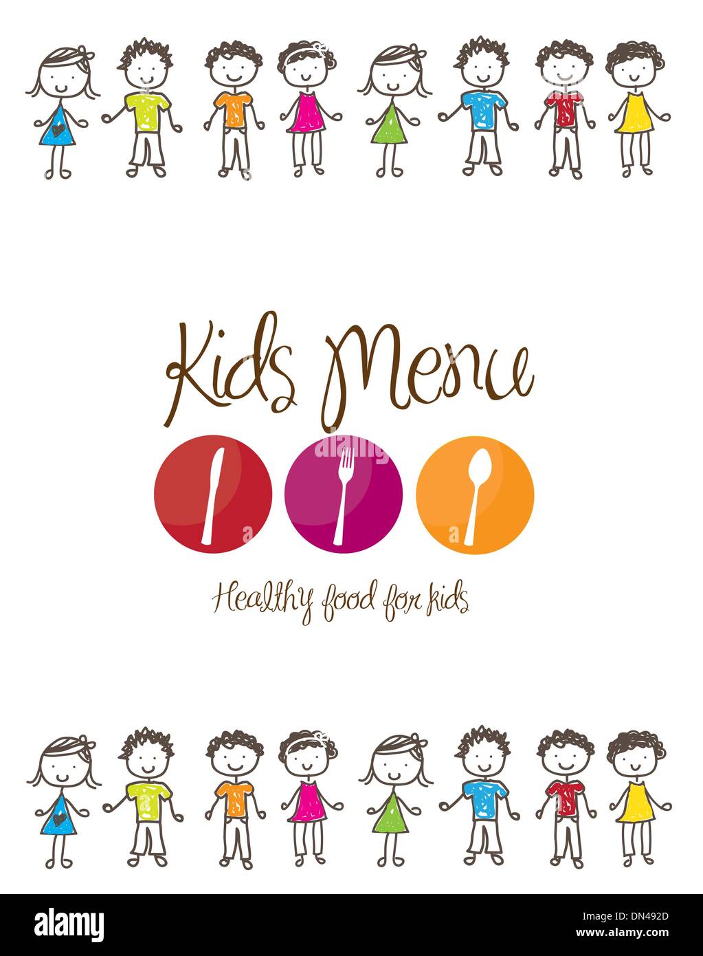 Kids menu background Cut Out Stock Images & Pictures - Alamy