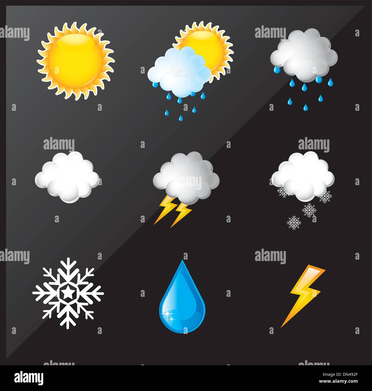 Weather pictogram Stock Vector Images - Alamy