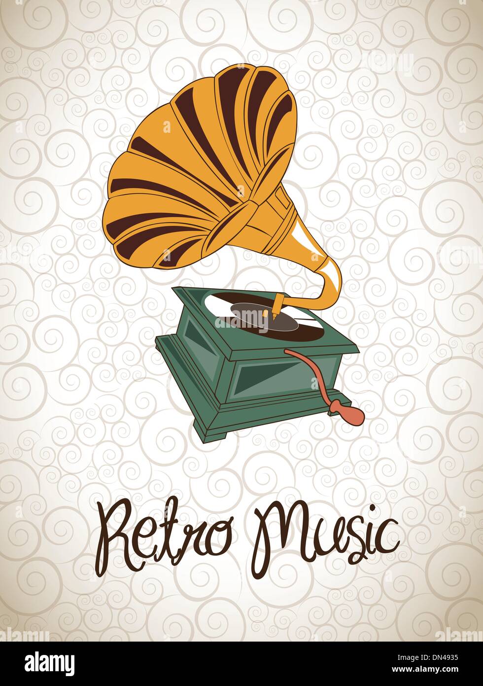 Retro music equipment Stock Vector Images - Alamy