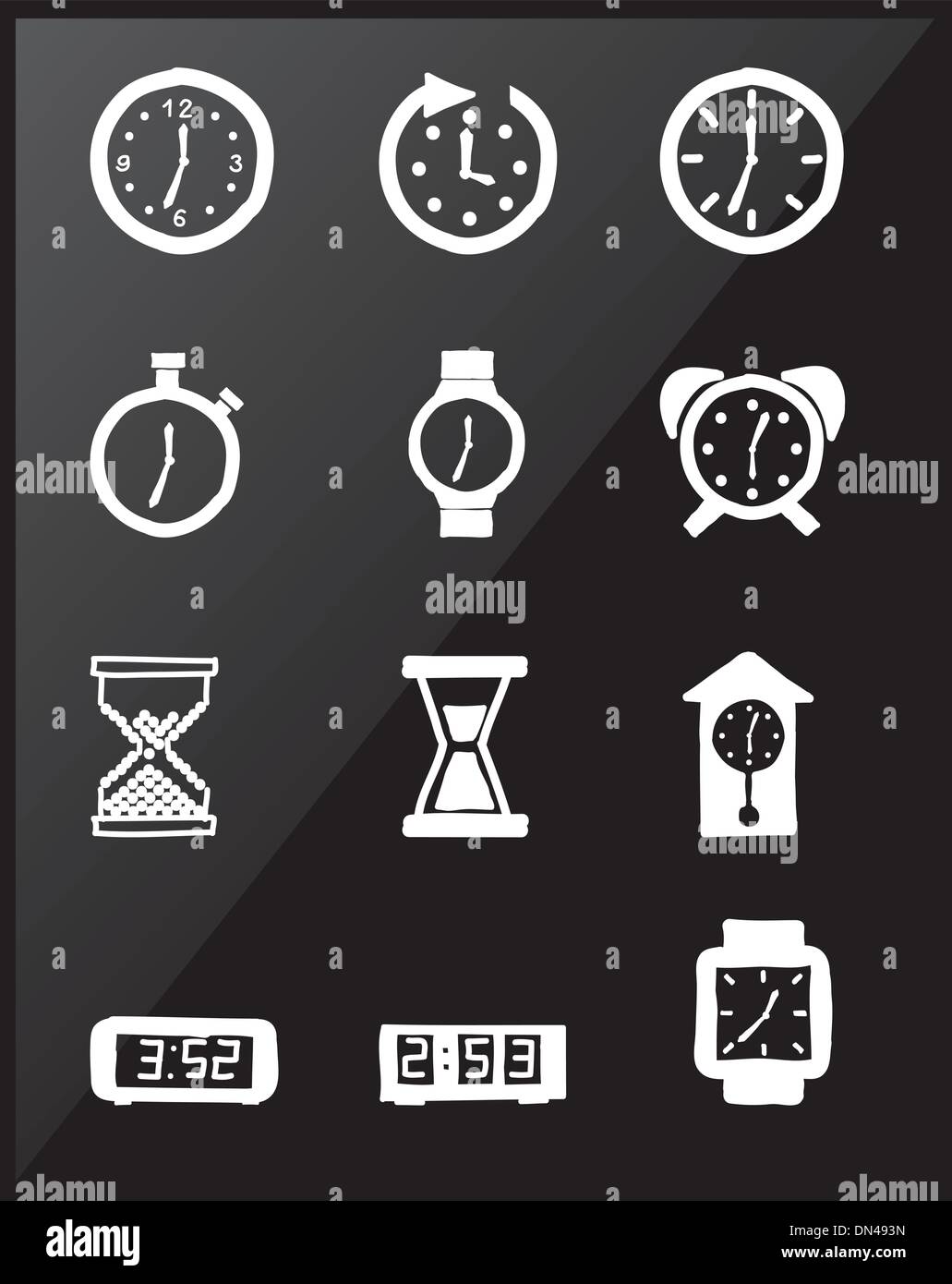 Clock ten to three Stock Vector Images - Alamy