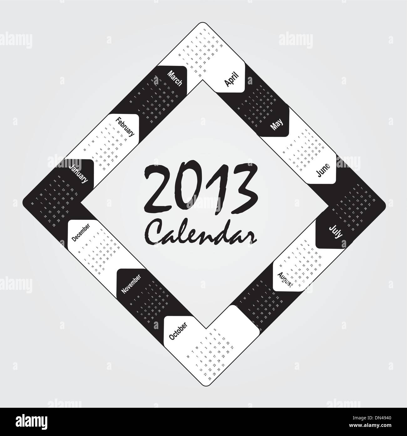 Desk calendar august Stock Vector Images - Alamy