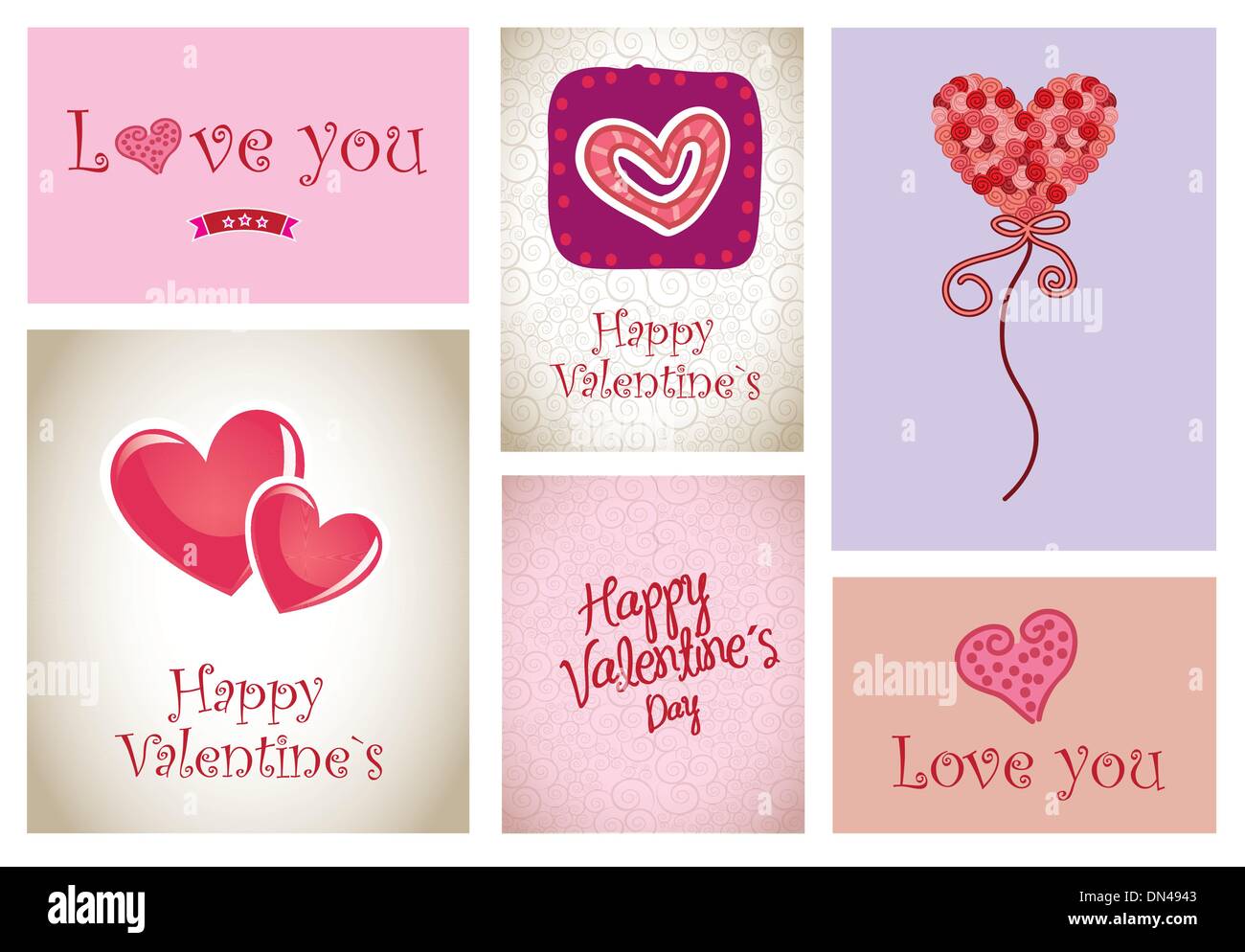 Romance love icons Cut Out Stock Images & Pictures - Alamy