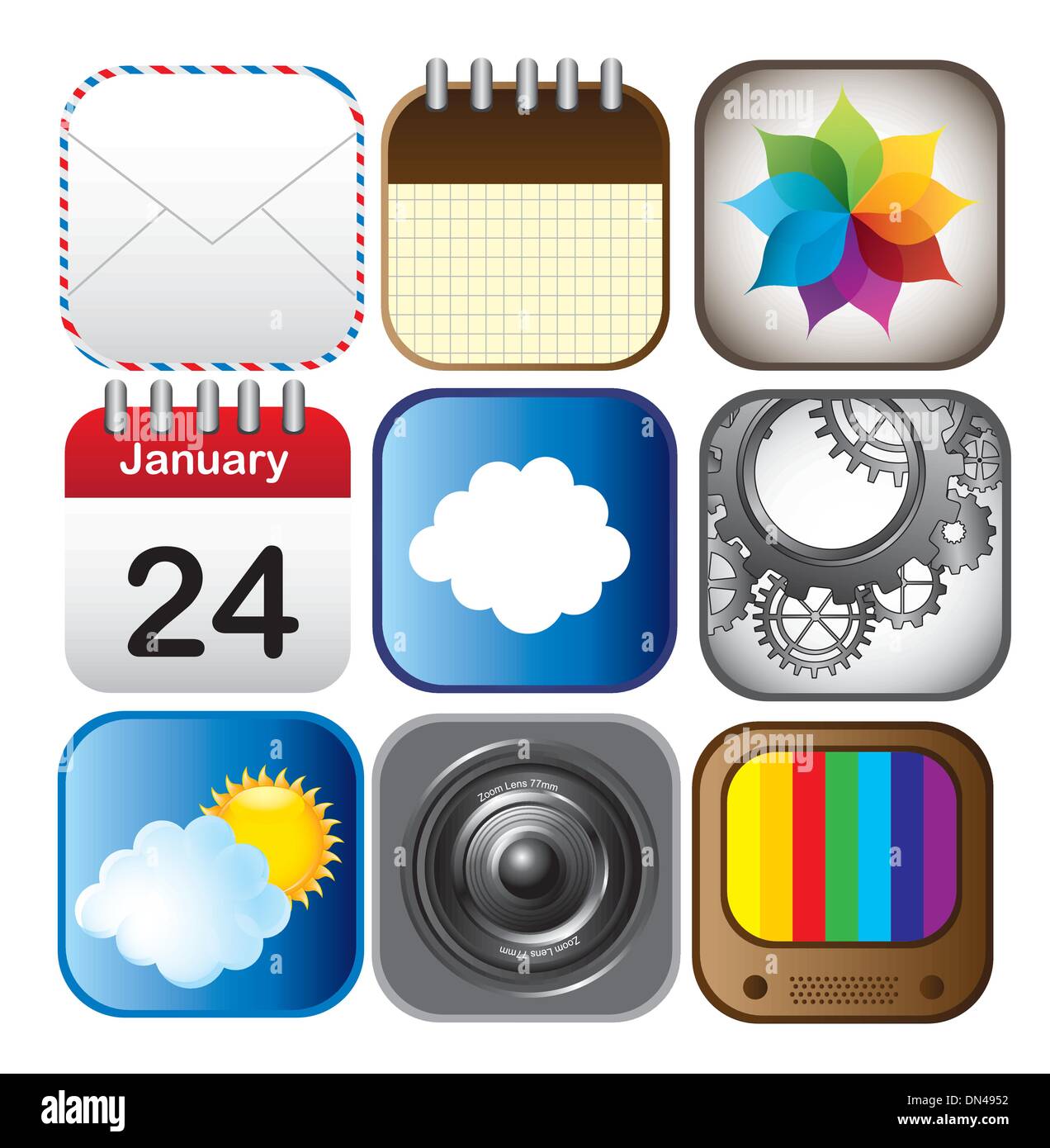 Editable clock icons hi-res stock photography and images - Alamy