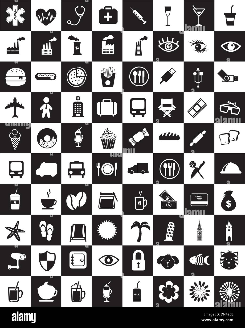 Different icons hi-res stock photography and images - Alamy