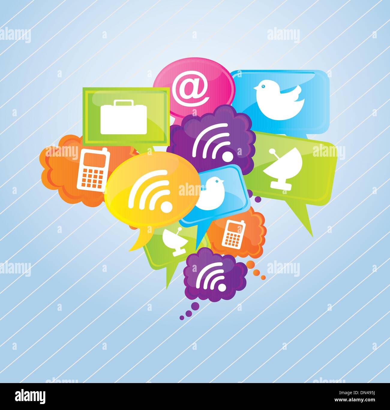 Communication icons hi-res stock photography and images - Alamy