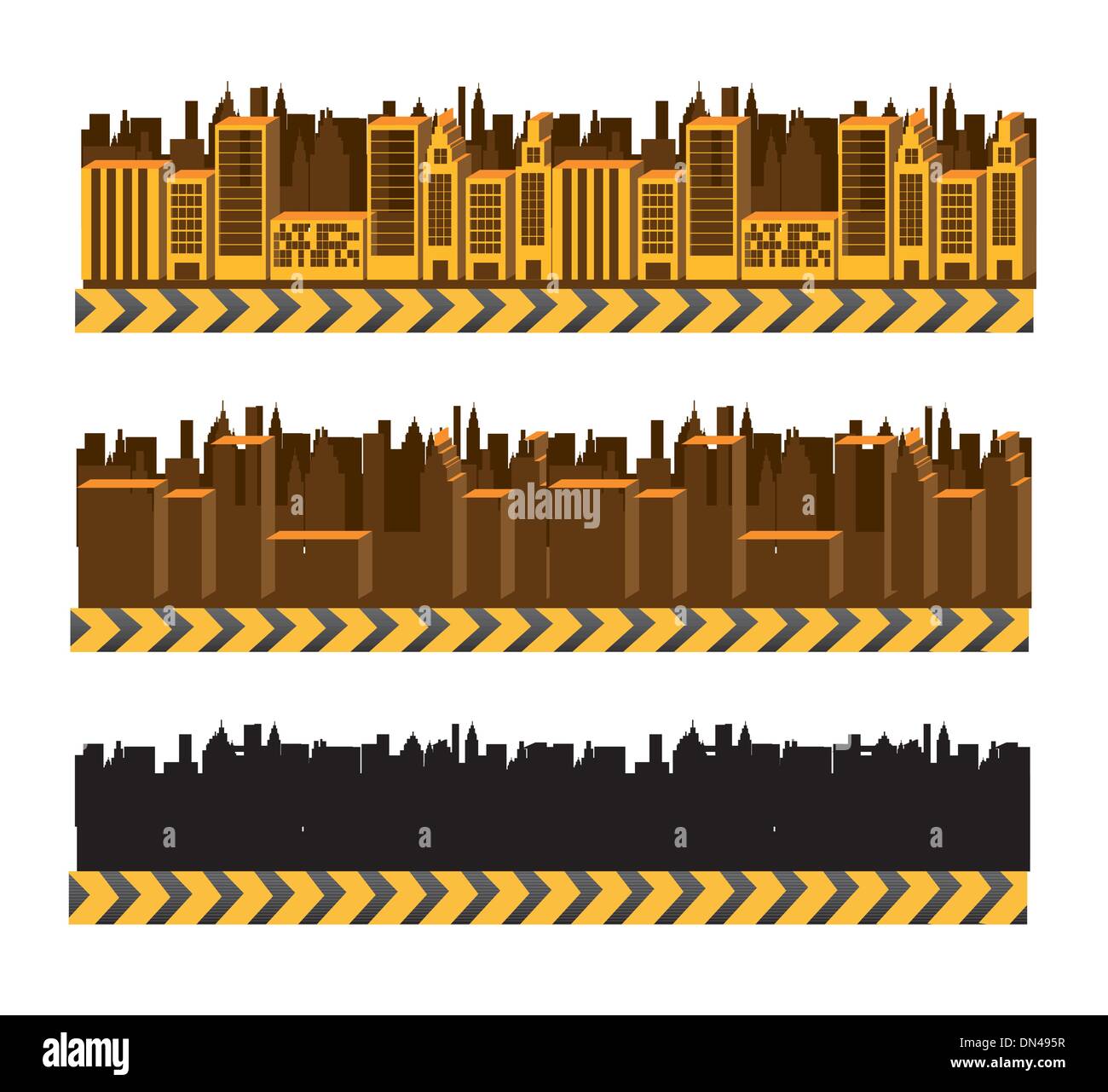 Shadow city view Stock Vector Images - Alamy