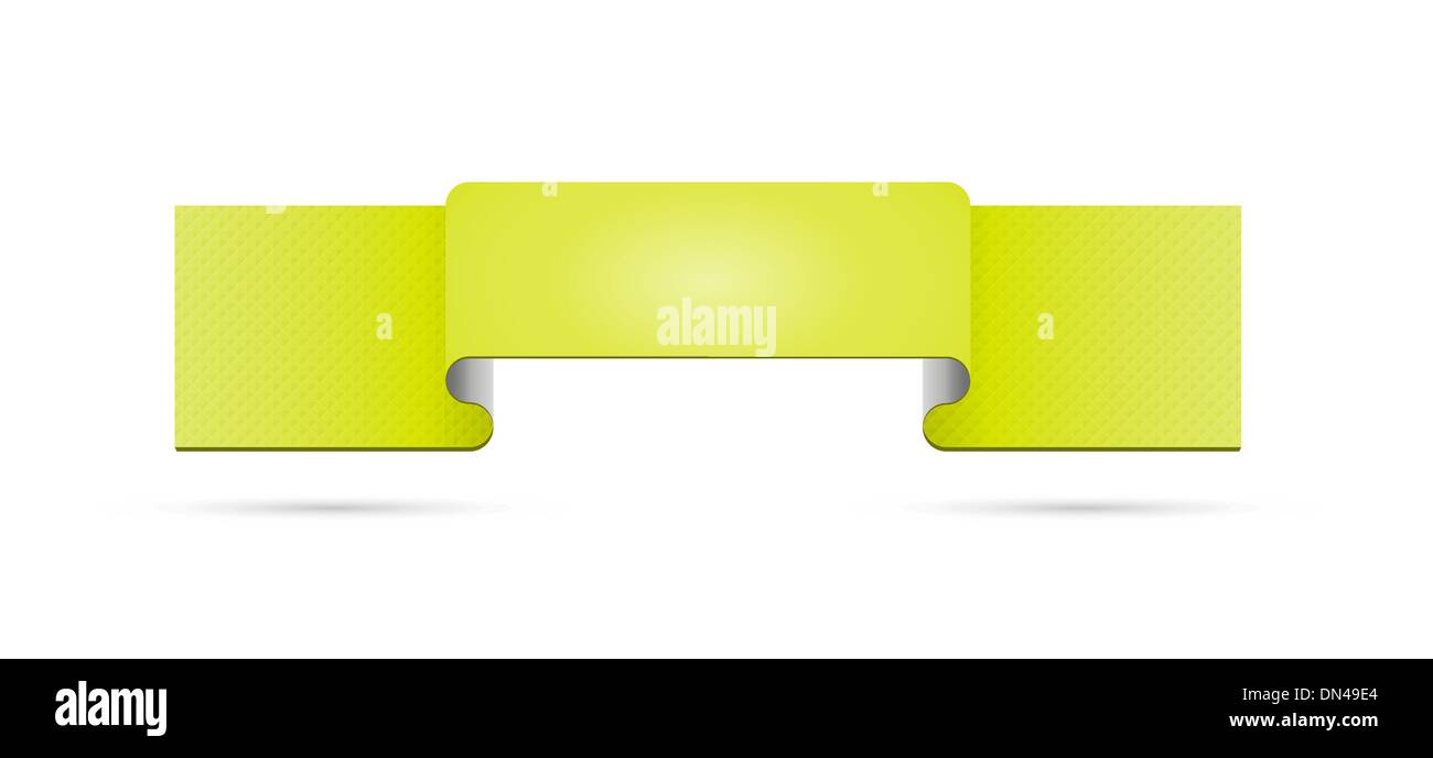 green ribbon template Stock Vector Image & Art - Alamy