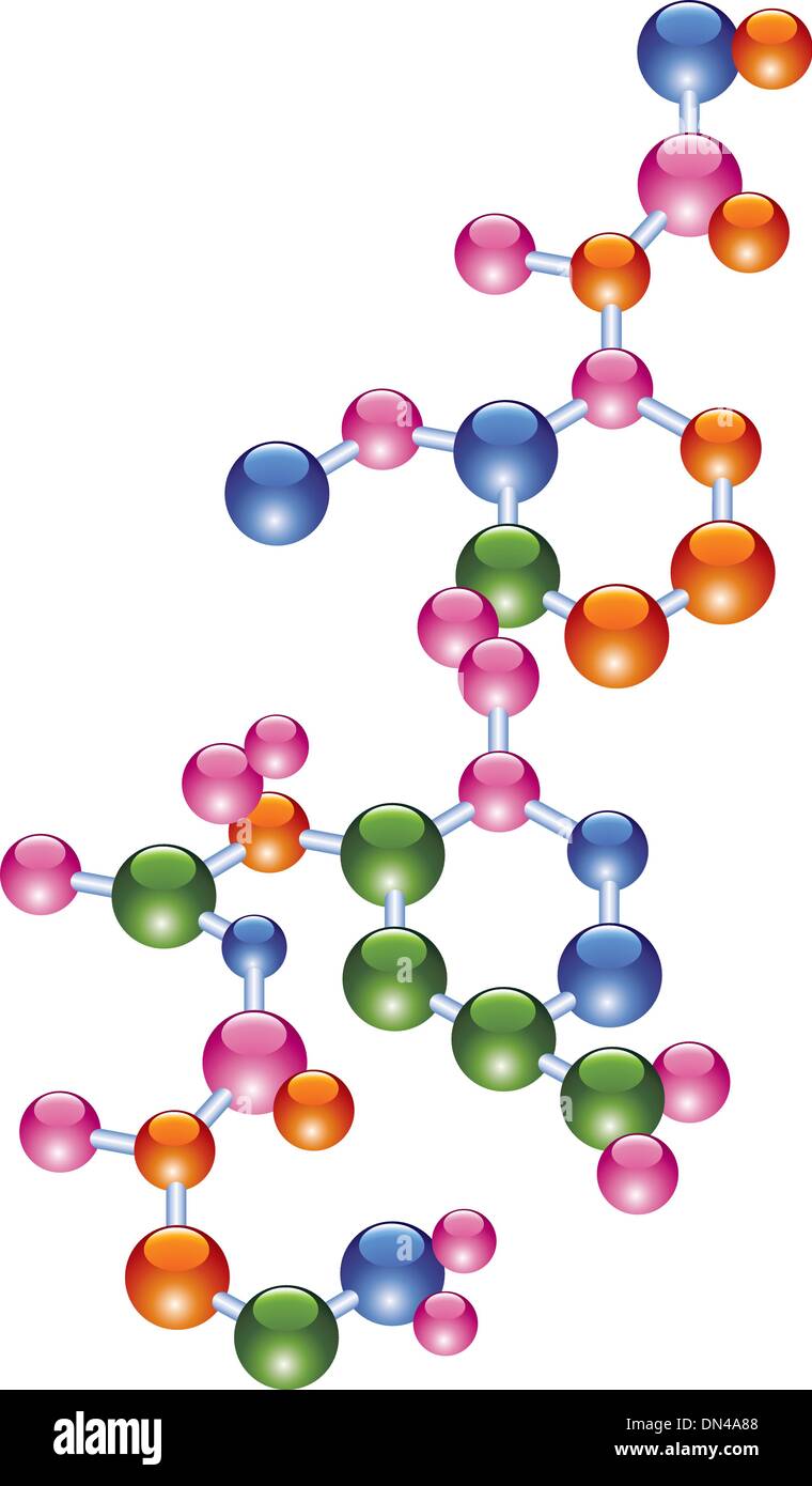 vector abstract molecule Stock Vector Image & Art - Alamy