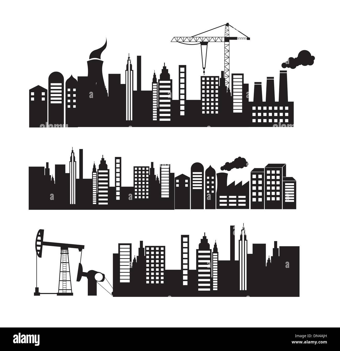 Shadow city view Stock Vector Images - Alamy