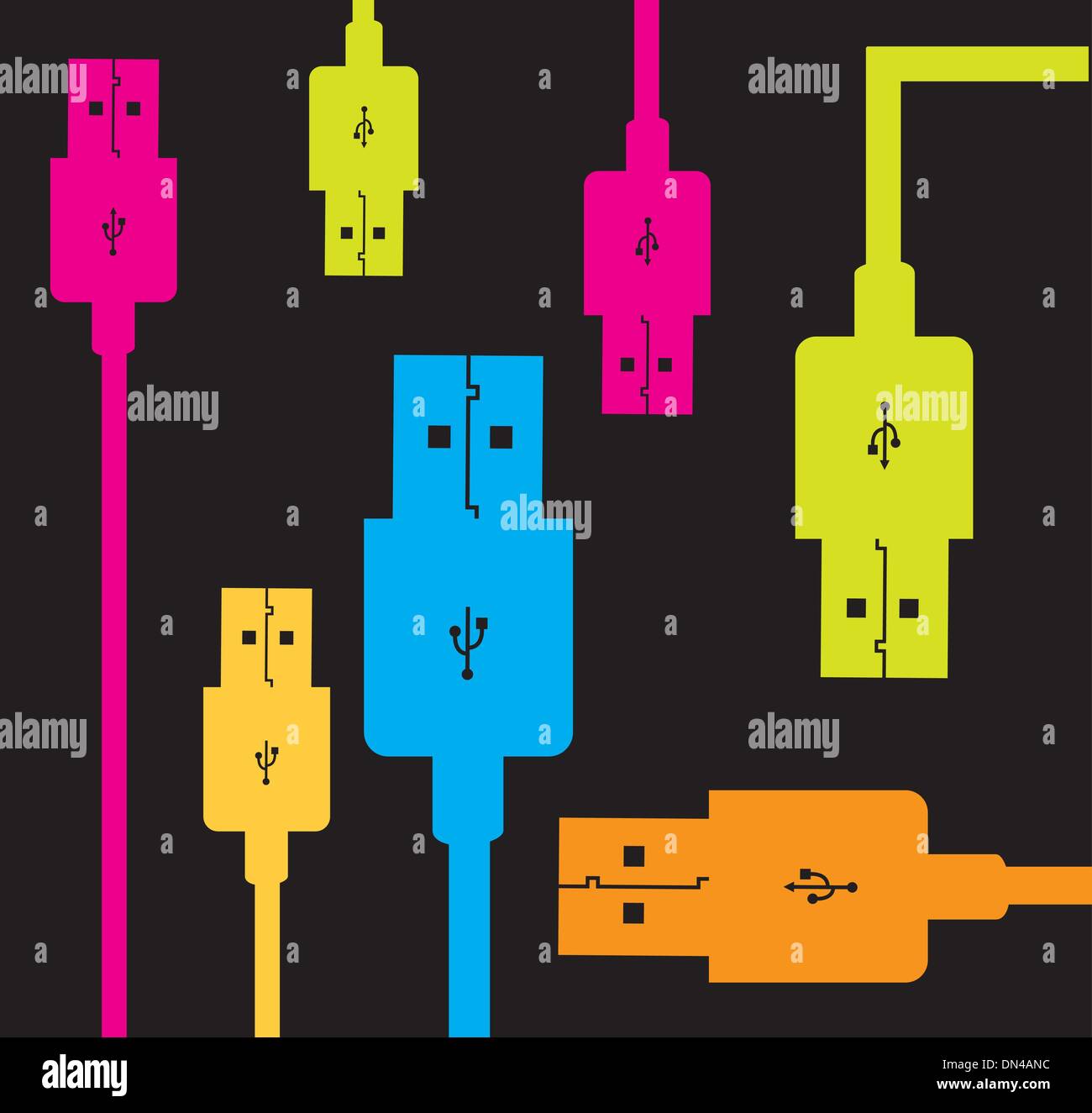 Usb port colors hi-res stock photography and images - Alamy