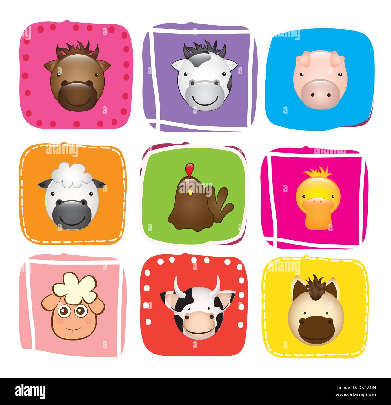 Tropical farm animals Cut Out Stock Images & Pictures - Alamy
