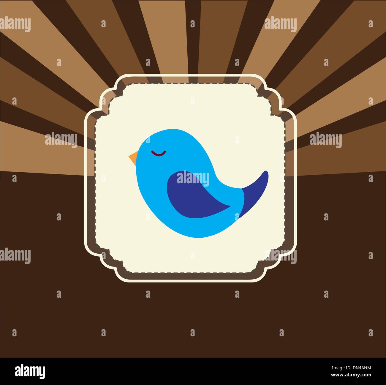 Blue bird of happiness Stock Vector Images - Alamy