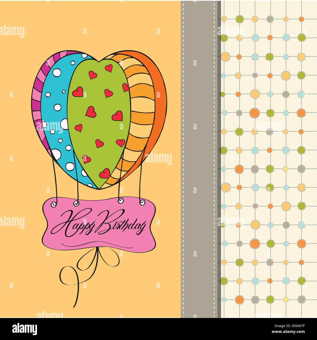 happy birthday card with balloons Stock Vector Image & Art - Alamy