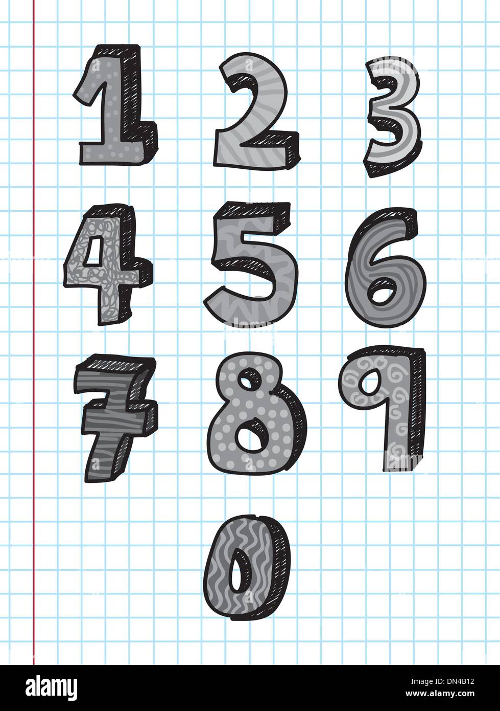 Numbers symbols Stock Vector Images - Alamy