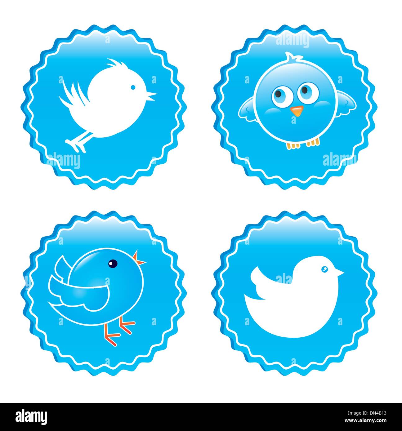 Blue bird icons vector hi-res stock photography and images - Alamy