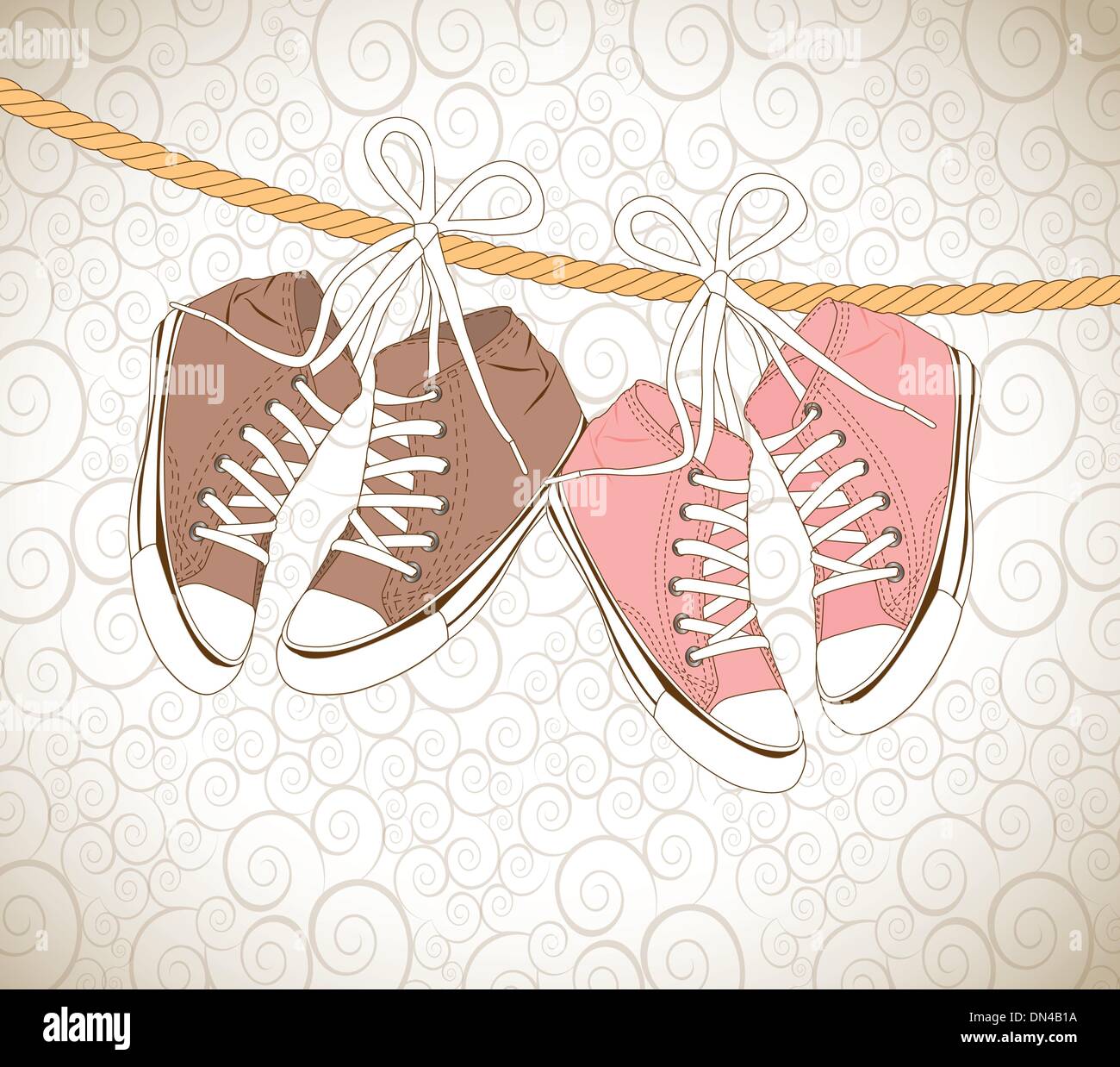 Old footwear shoes Stock Vector Images - Alamy