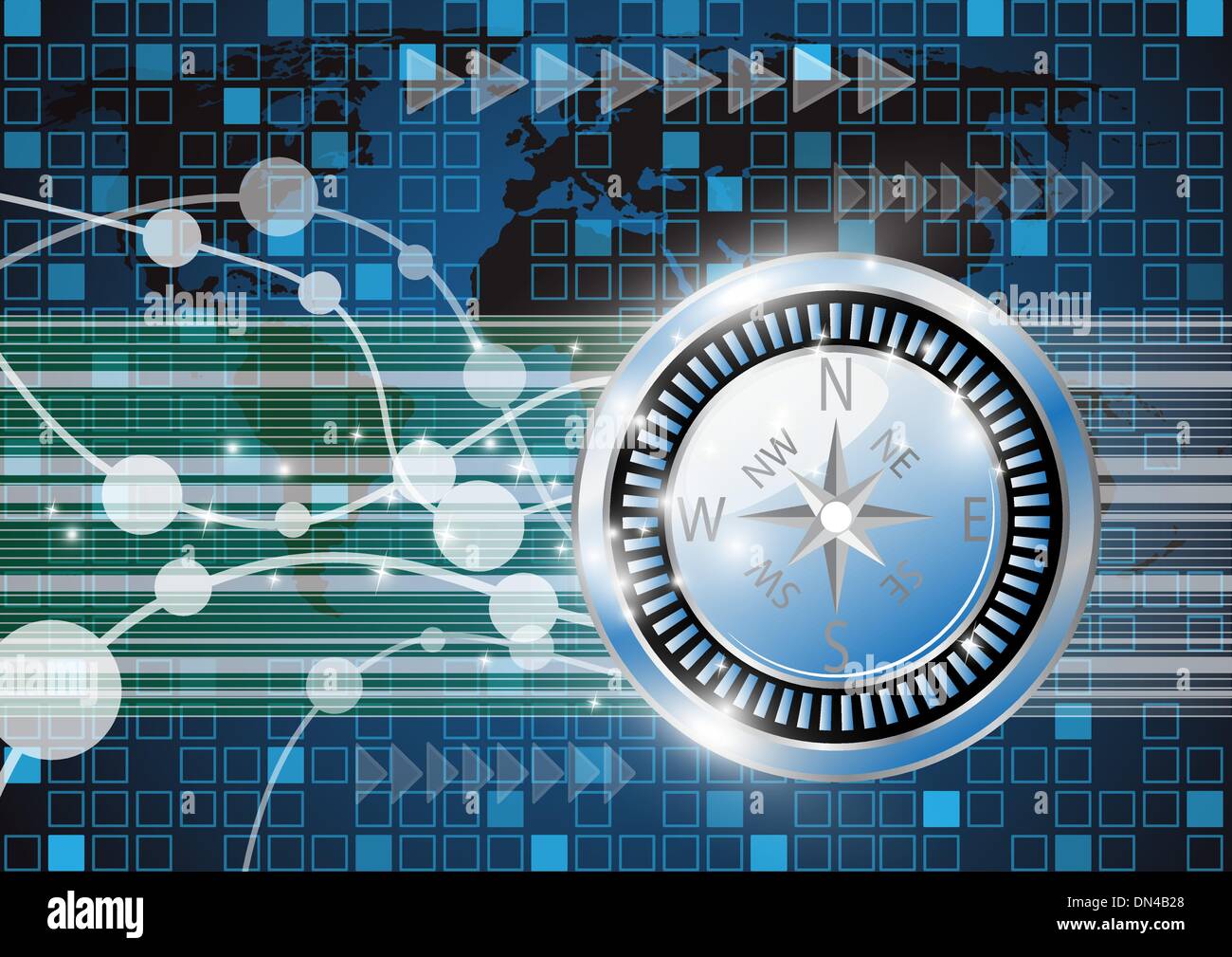 Abstract compass and technology background Stock Vector Image & Art - Alamy