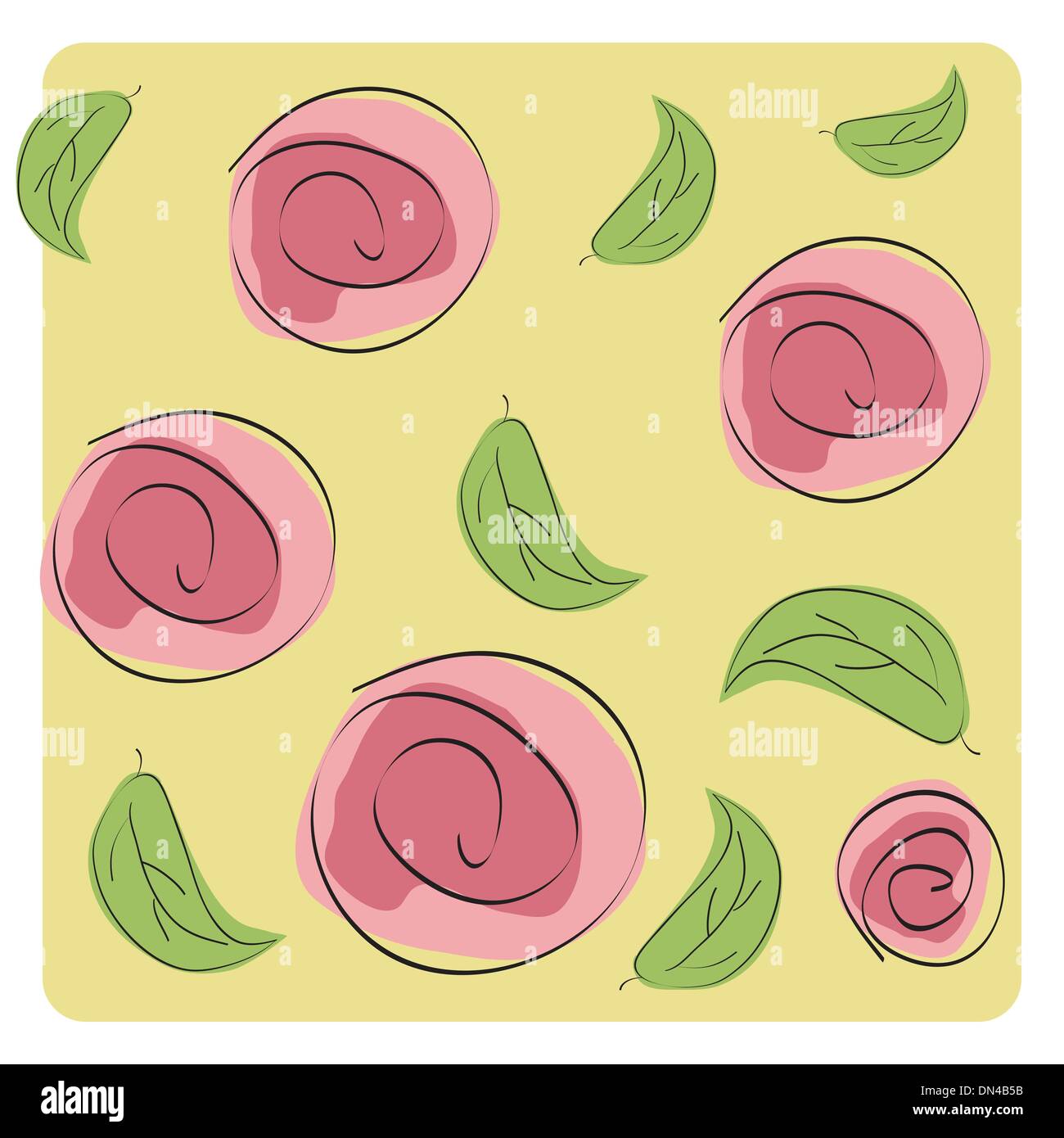 Whimsical floral backdrop Stock Vector Images - Alamy