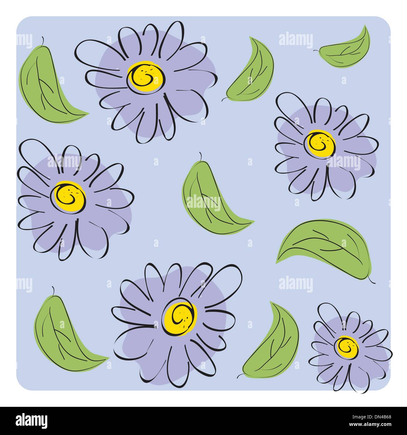 Whimsical floral backdrop Stock Vector Images - Alamy