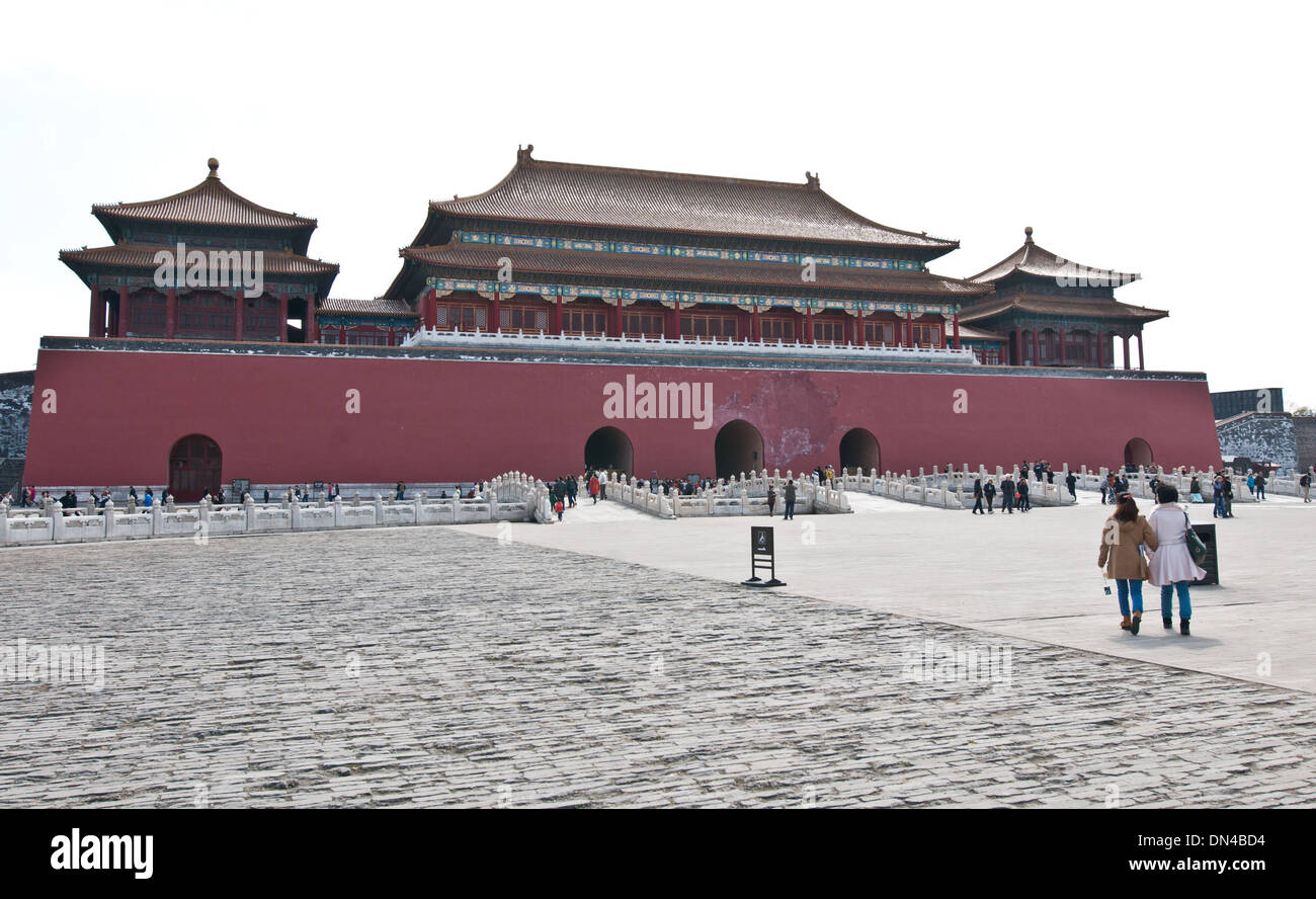 Meridian Gate (Wumen) in Forbidden City, Beijing, China Stock Photo - Alamy