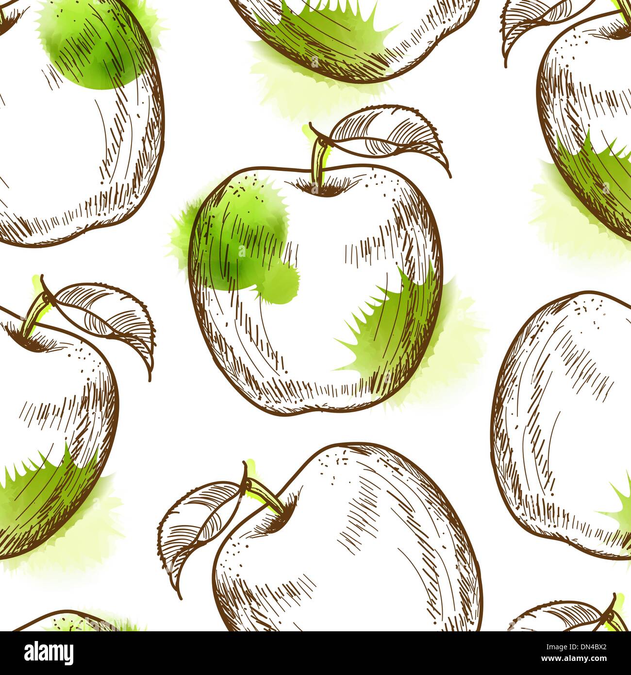 Apple harvest ripe green Stock Vector Images - Alamy