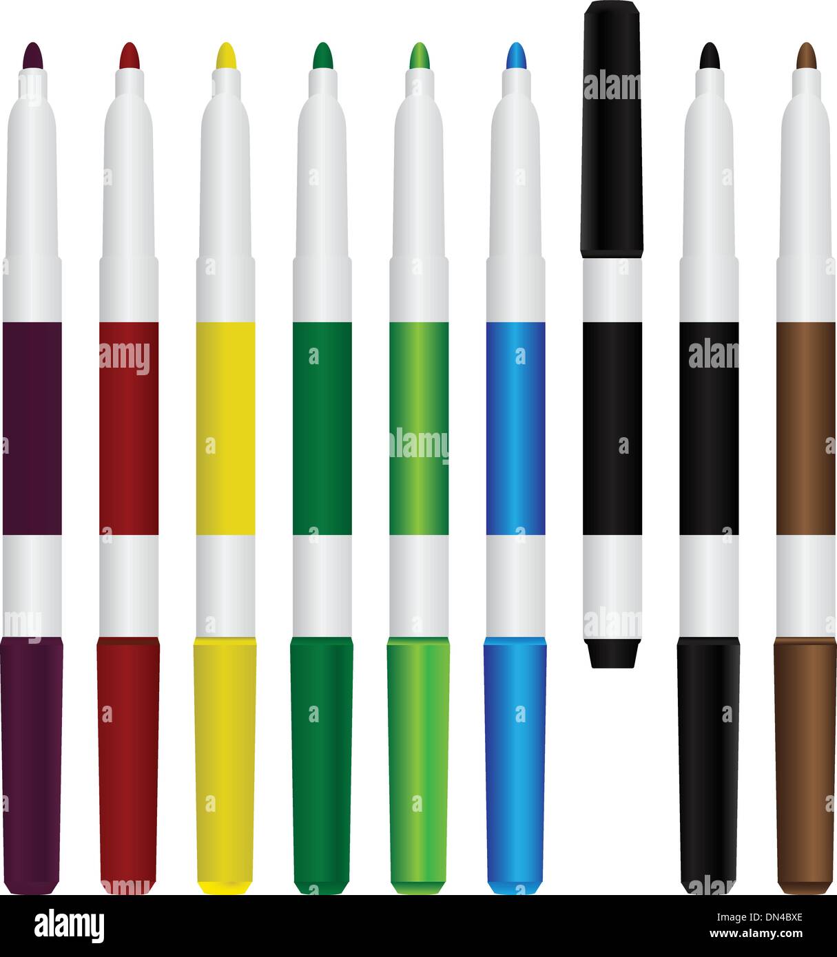 Open and closed markers Stock Vector Image & Art - Alamy