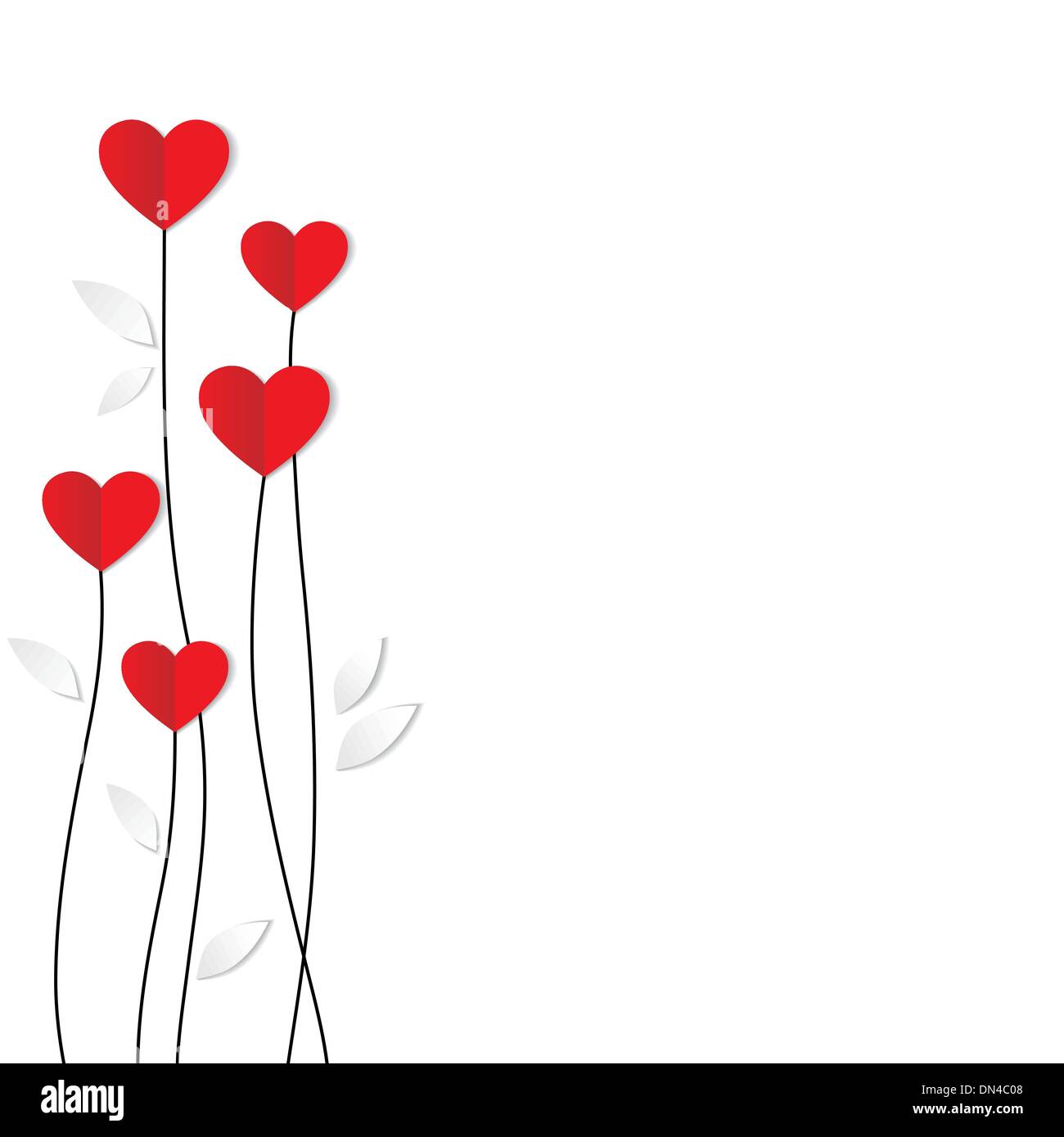 Holiday Card. Heart from paper. Valentines day Stock Vector Image & Art ...