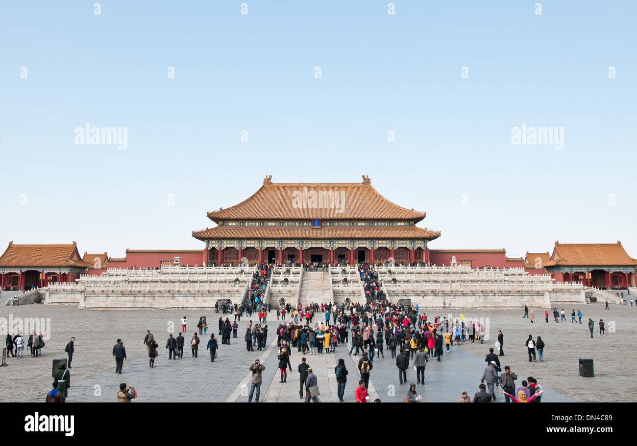 Hall of Supreme Harmony (Taihedian) in Forbidden City, Beijing, China ...