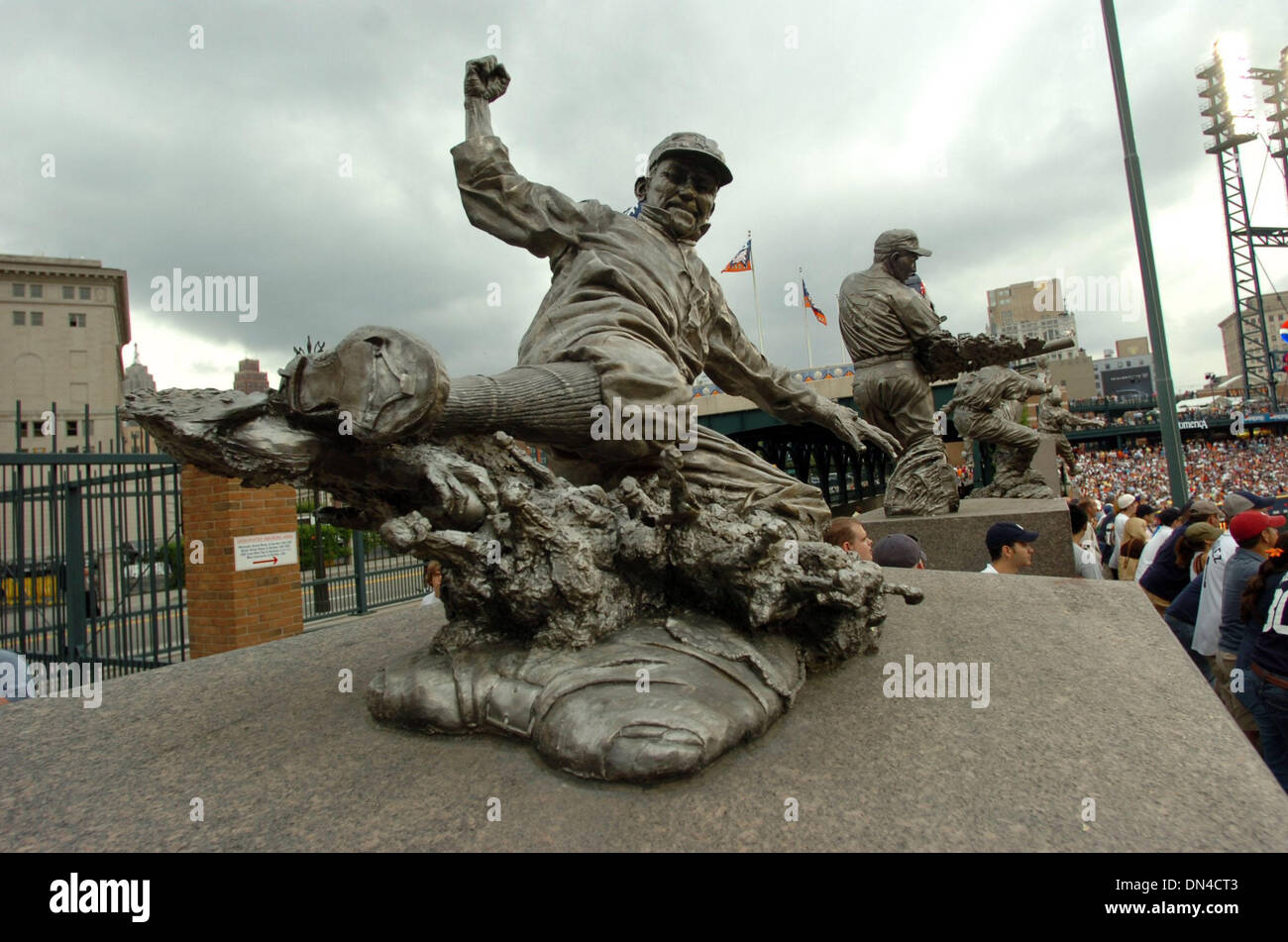Jul 21, 2006; Detroit, MI, USA; Statues of legendary Detroit Tigers ...