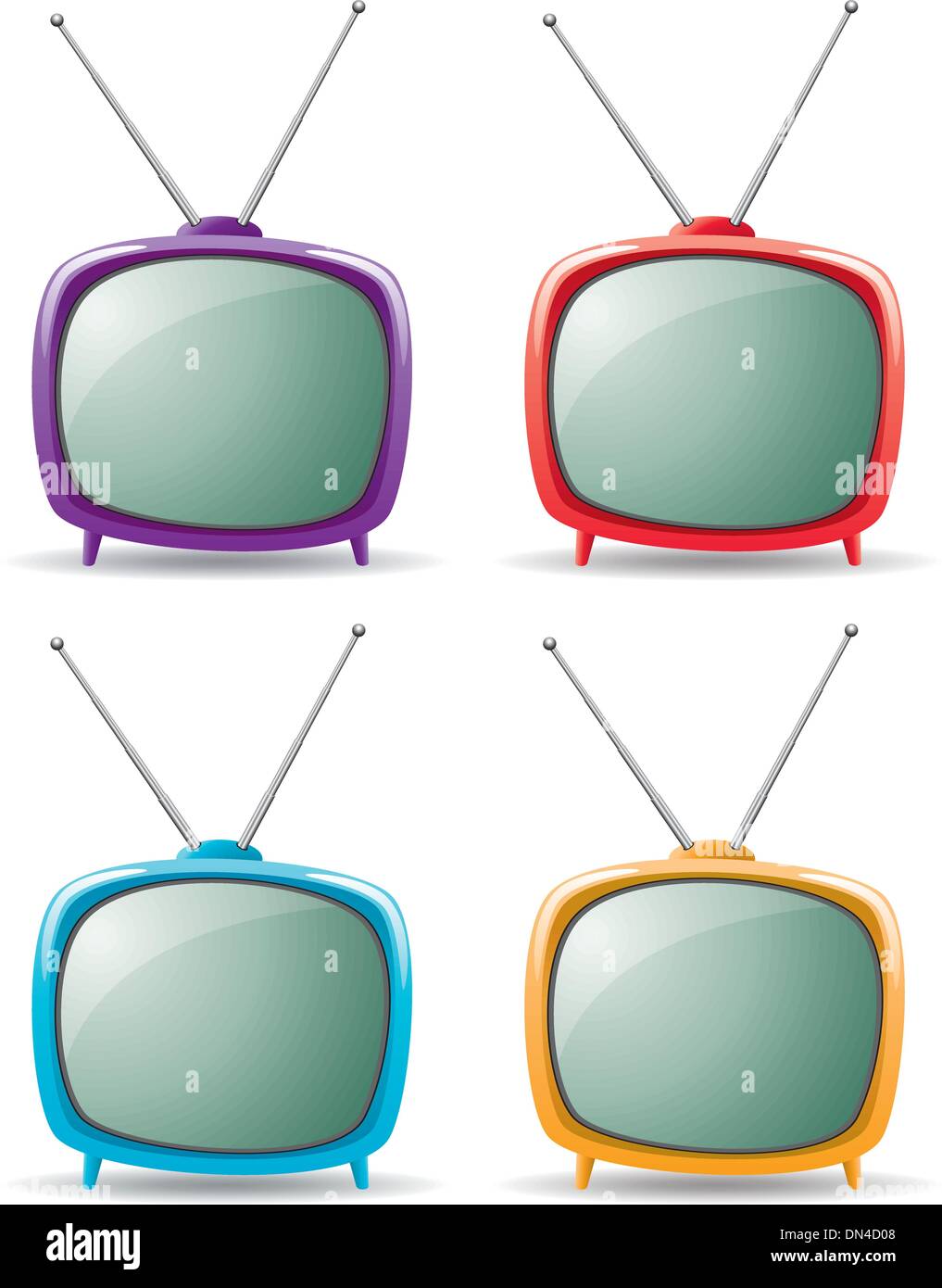vector tv set Stock Vector Image & Art - Alamy