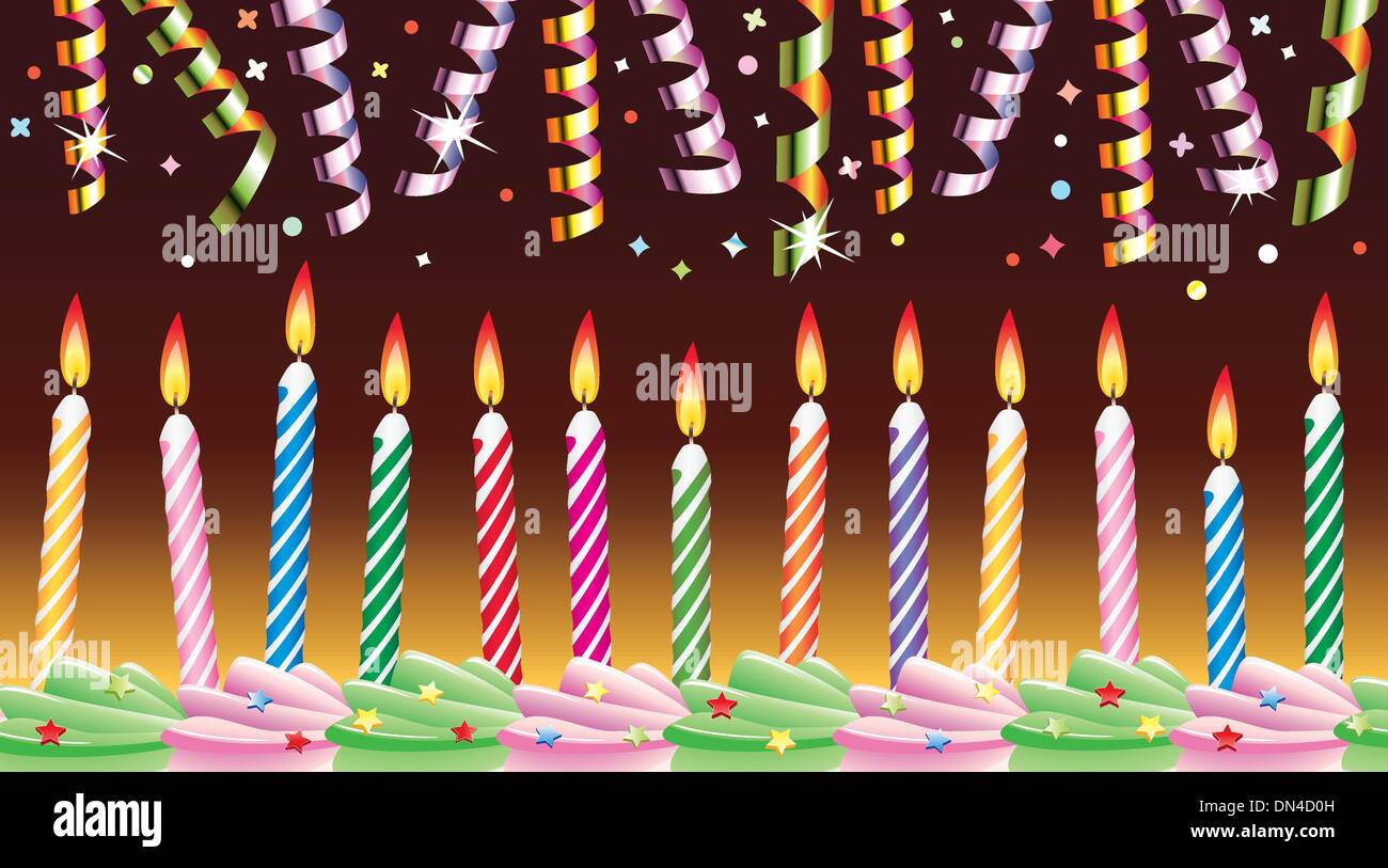 White candles red ribbon Stock Vector Images - Alamy