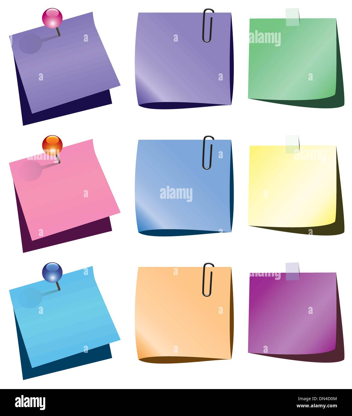 vector paper notes Stock Vector Image & Art - Alamy