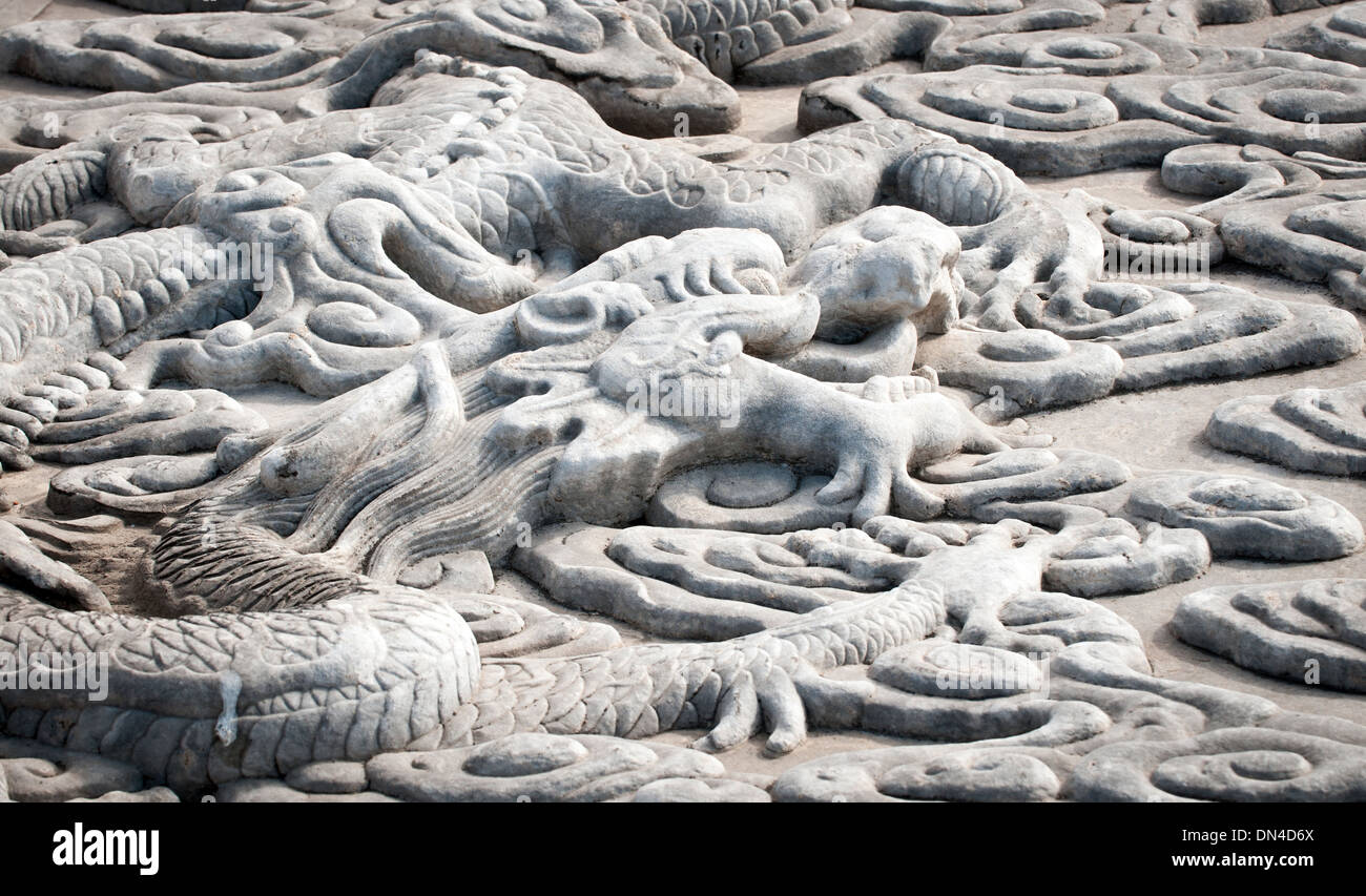 Large stone carving in Forbidden City, Beijing, China Stock Photo - Alamy